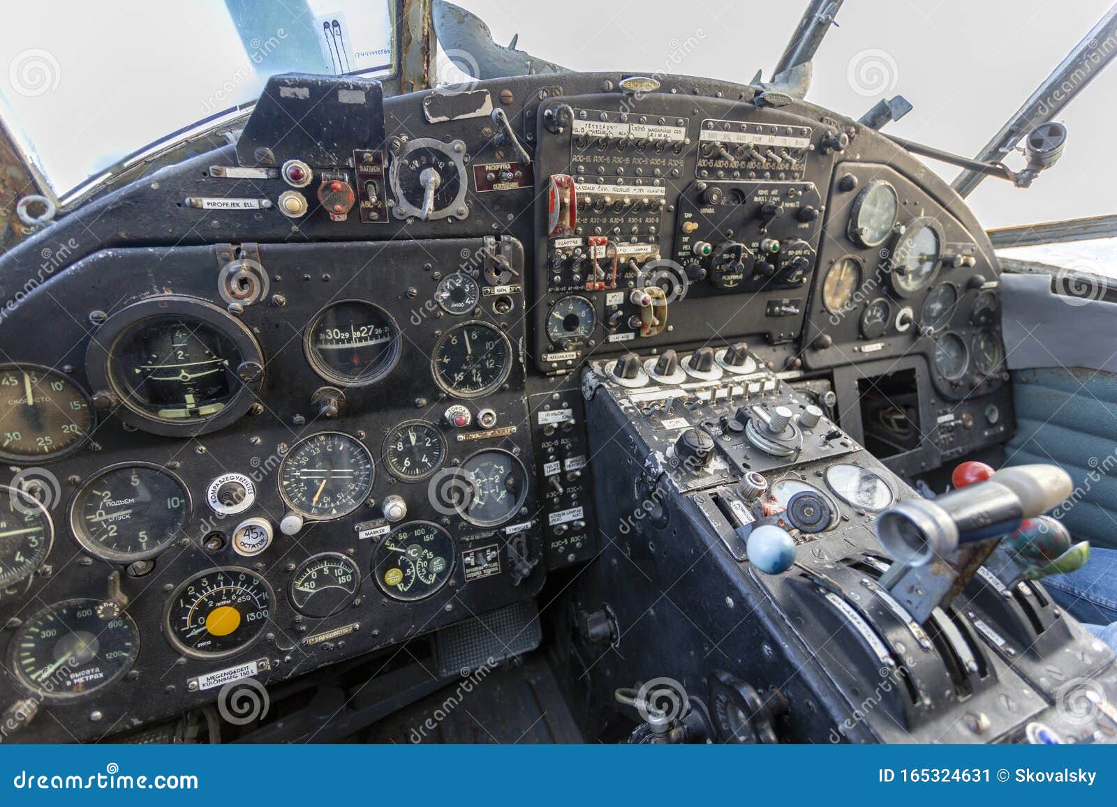Cockpit of an Old Russian Plane Editorial Photo - Image of flying ...