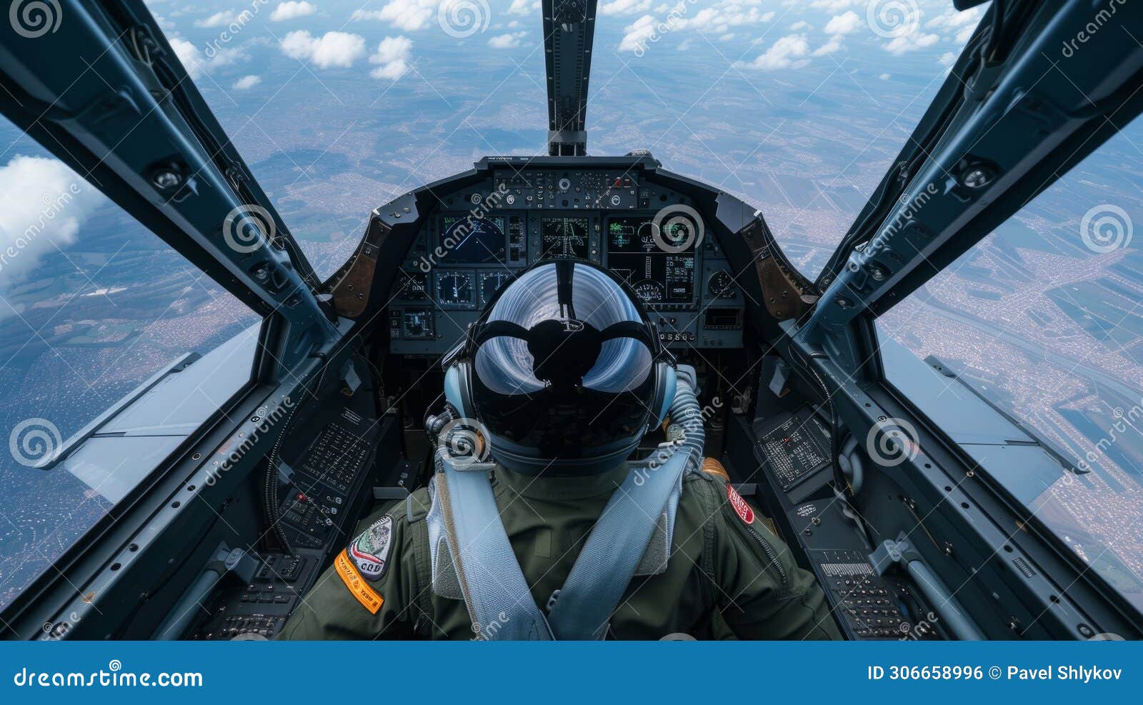Cockpit Pilots Military Combat Fighter War Stock Photo - Image of plane ...