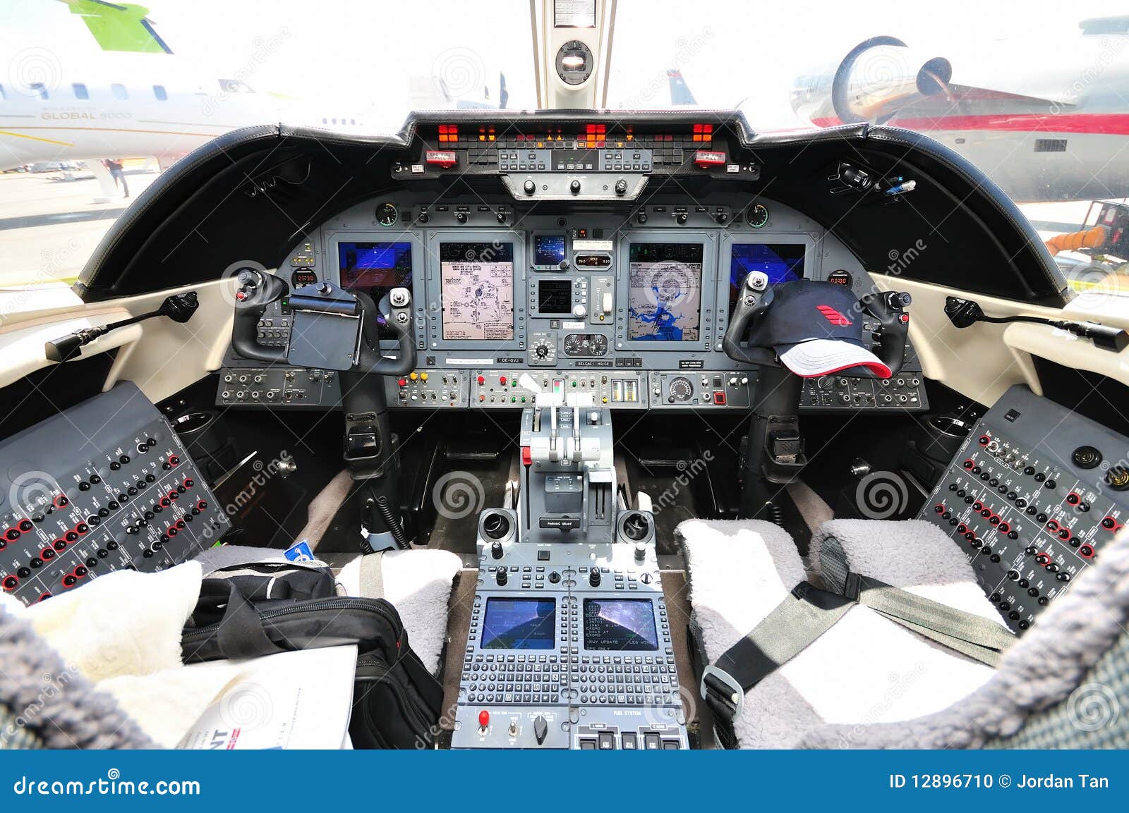 Cockpit of Private Jet at Singapore Airshow Editorial Image - Image of ...