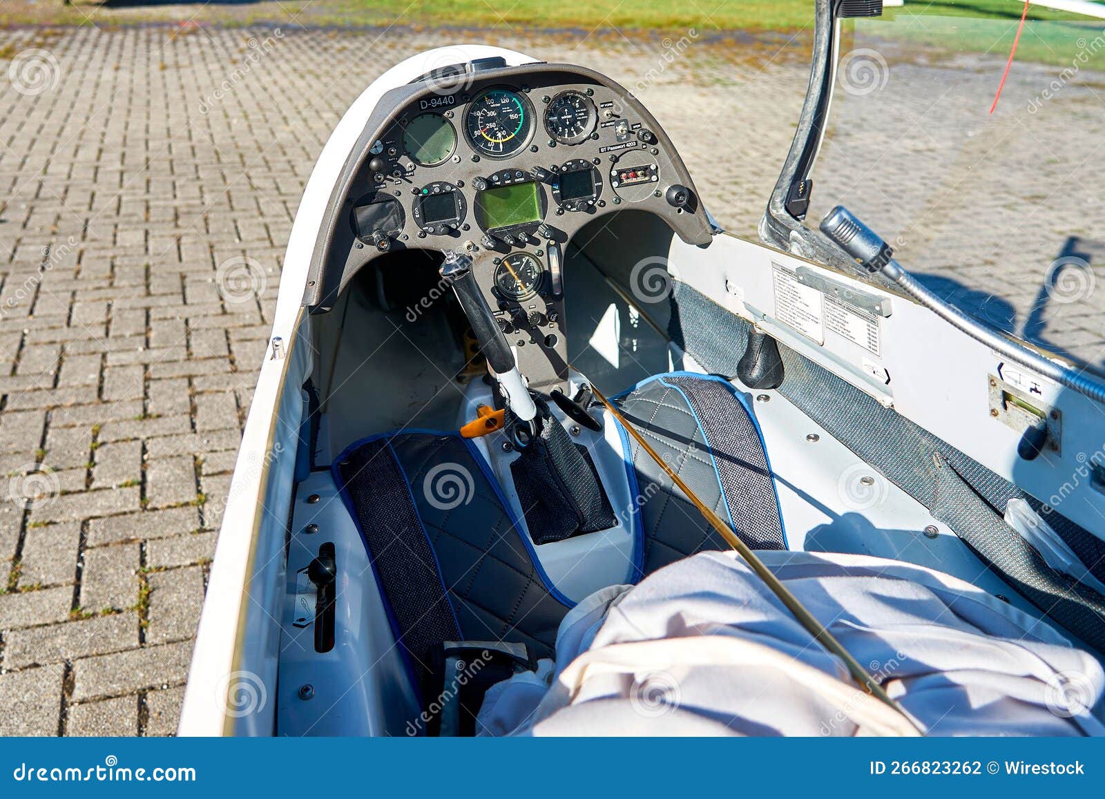 Cockpit shot of a glider stock photo. Image of holiday - 266823262