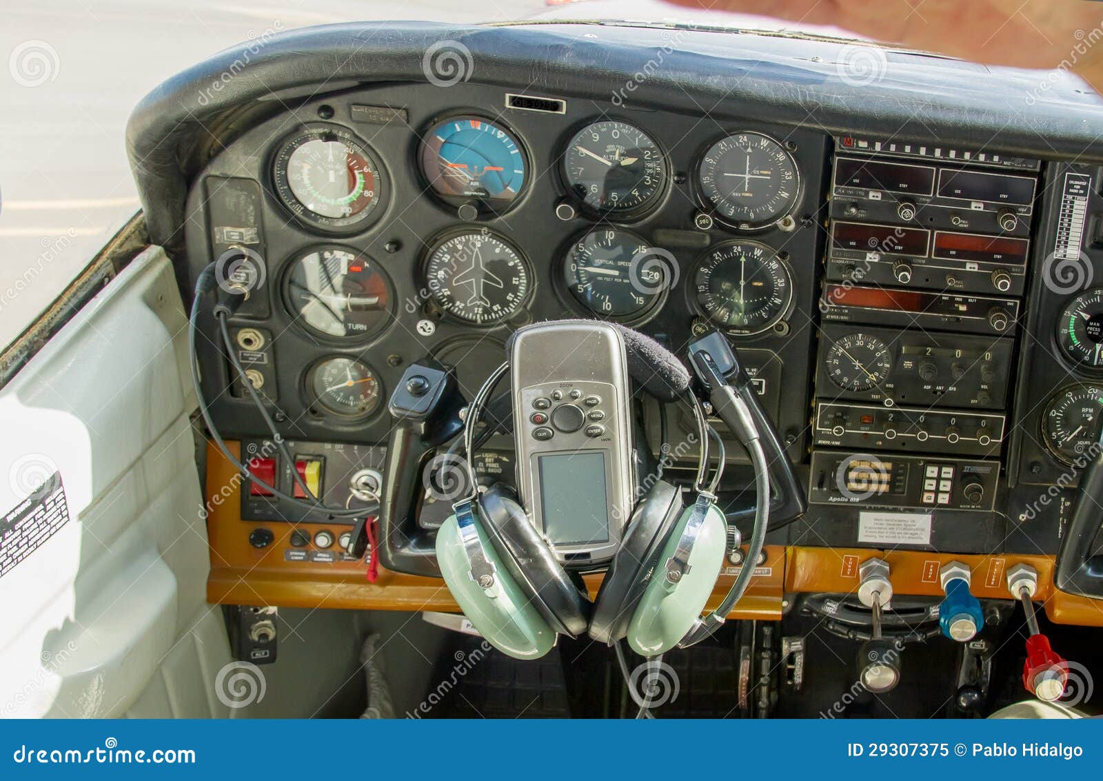Cockpit of a Small Commercial Plane Stock Image - Image of airplane ...