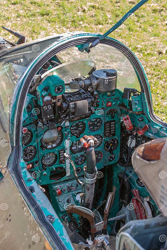 Cockpit of Soviet Jetfighter Mig Stock Image - Image of legendary ...
