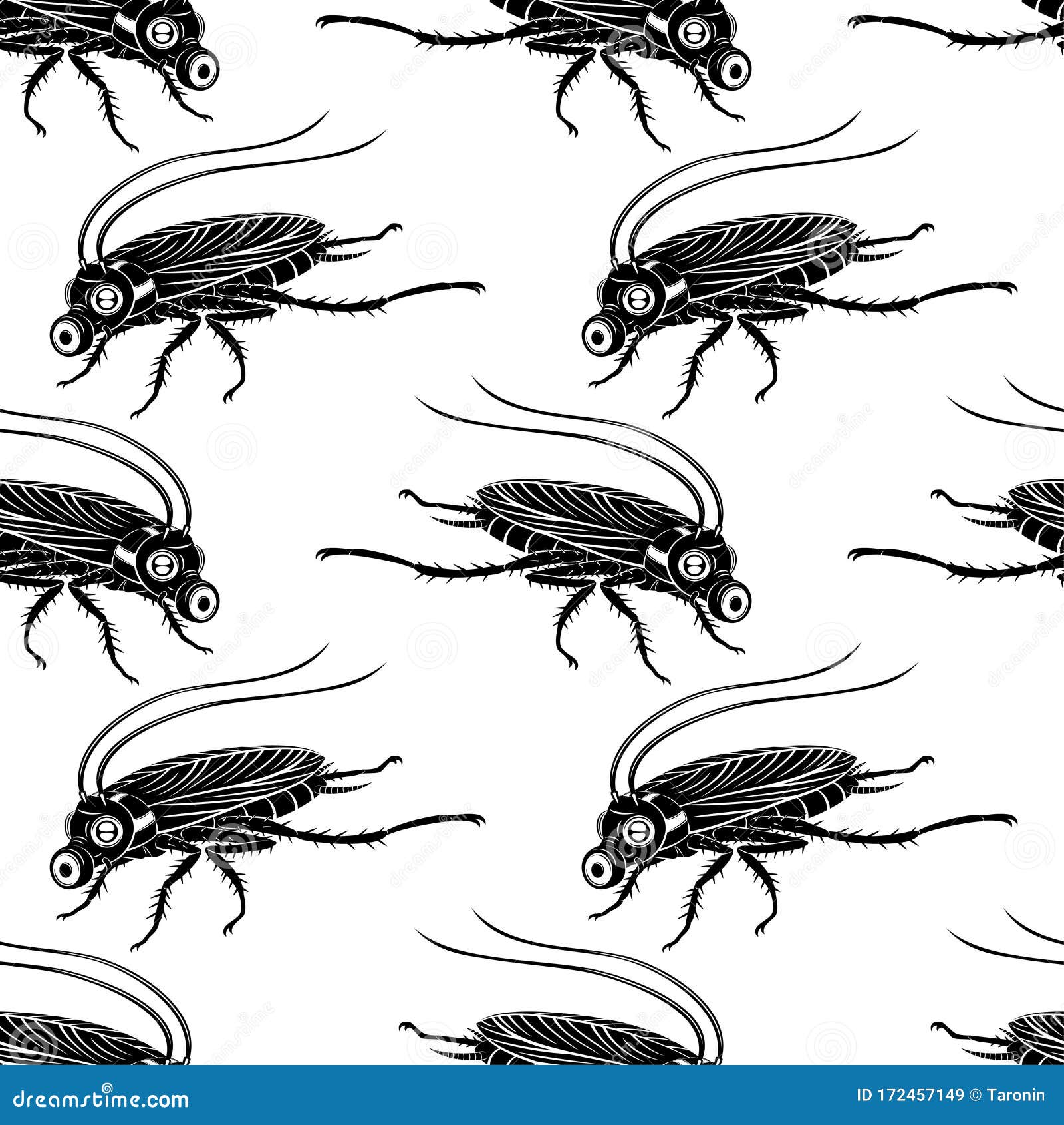Cockroaches Seamless Pattern Vector Illustration | CartoonDealer.com ...
