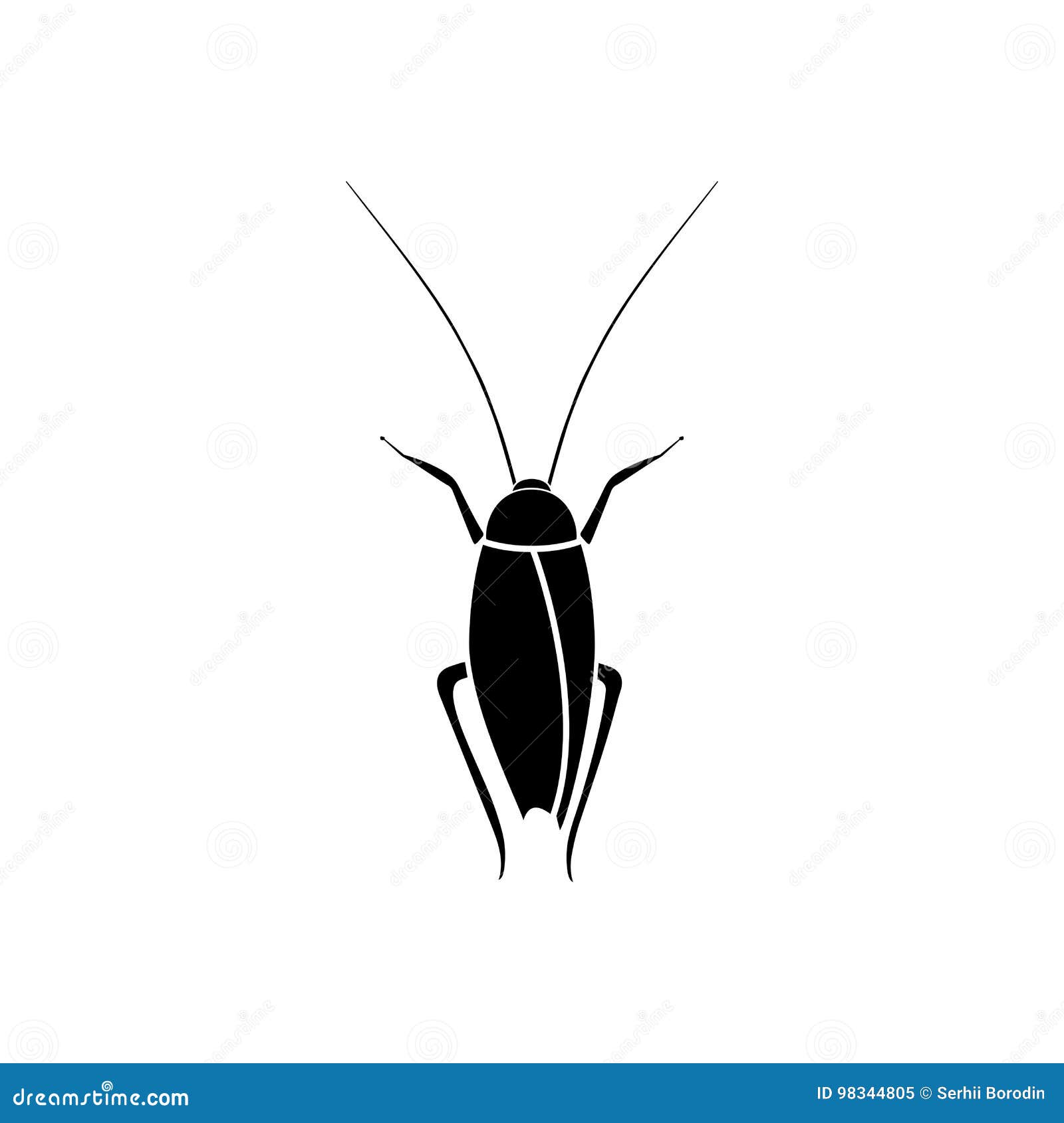 Cockroach Black Silhouettes, Detailed And Solid. Insect Vector ...