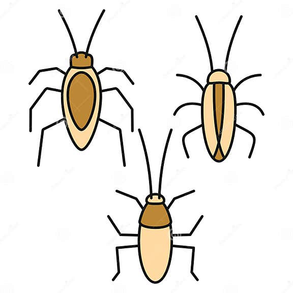 Cockroach Bug Icons Set Vector Color Stock Illustration - Illustration ... Cockroach Bug Icons Set Vector Color Stock Illustration - Illustration ...