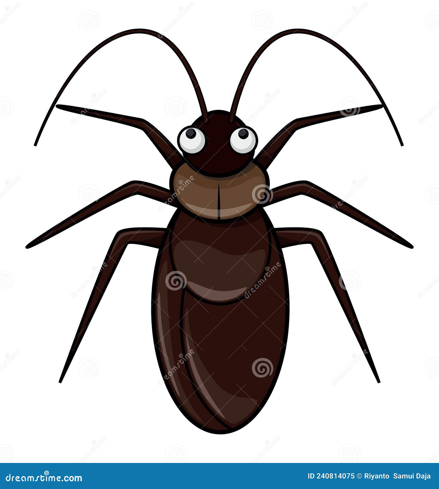 Cockroach Cartoon Color Illustration Design Stock Vector - Illustration ...