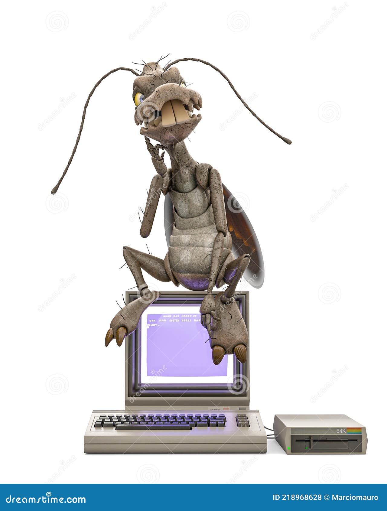 Cockroach Cartoon is on the Vintage Personal Computer Stock ...
