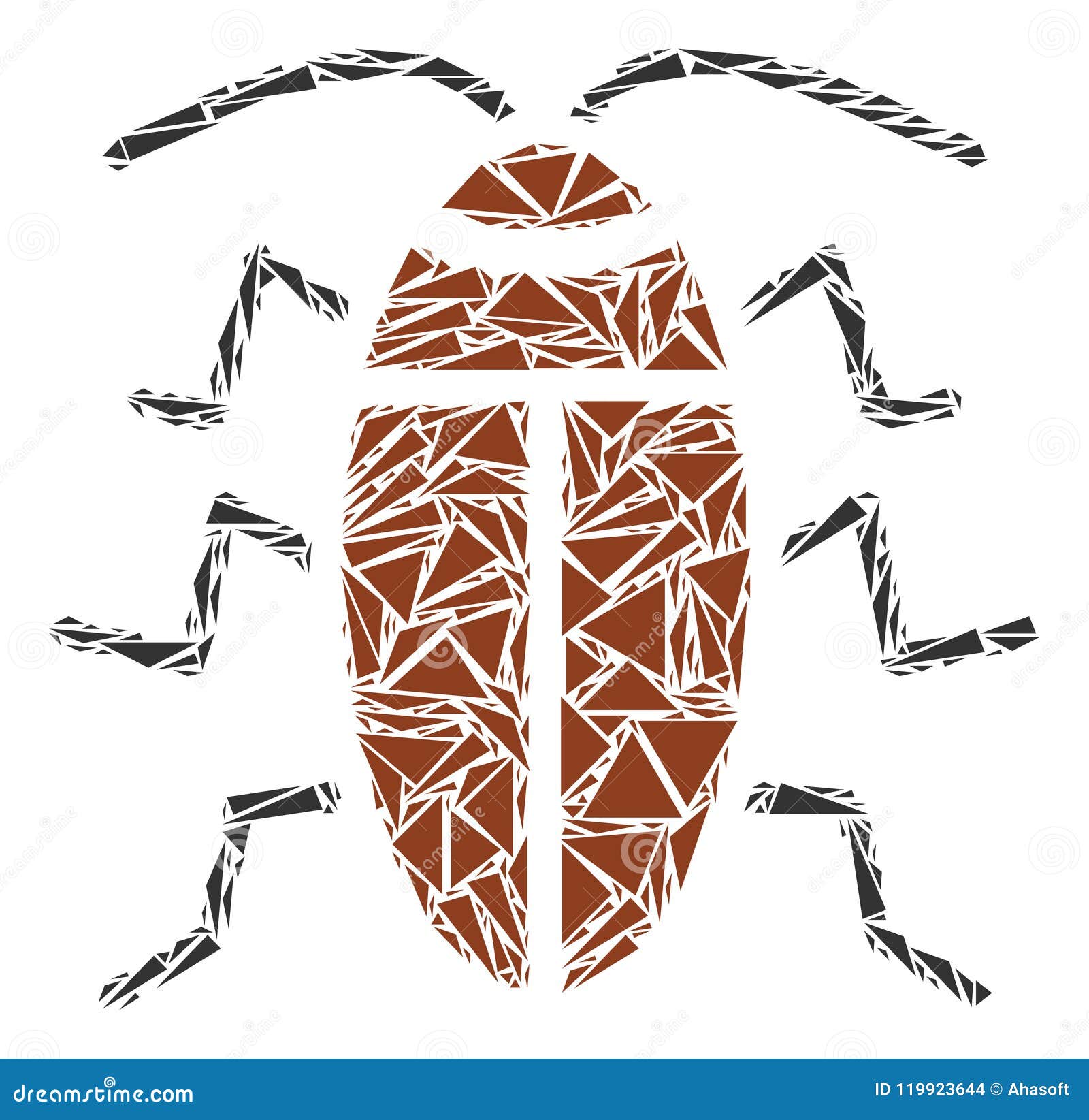 Cucaracha Collage Of Triangles Vector Illustration | CartoonDealer.com ...