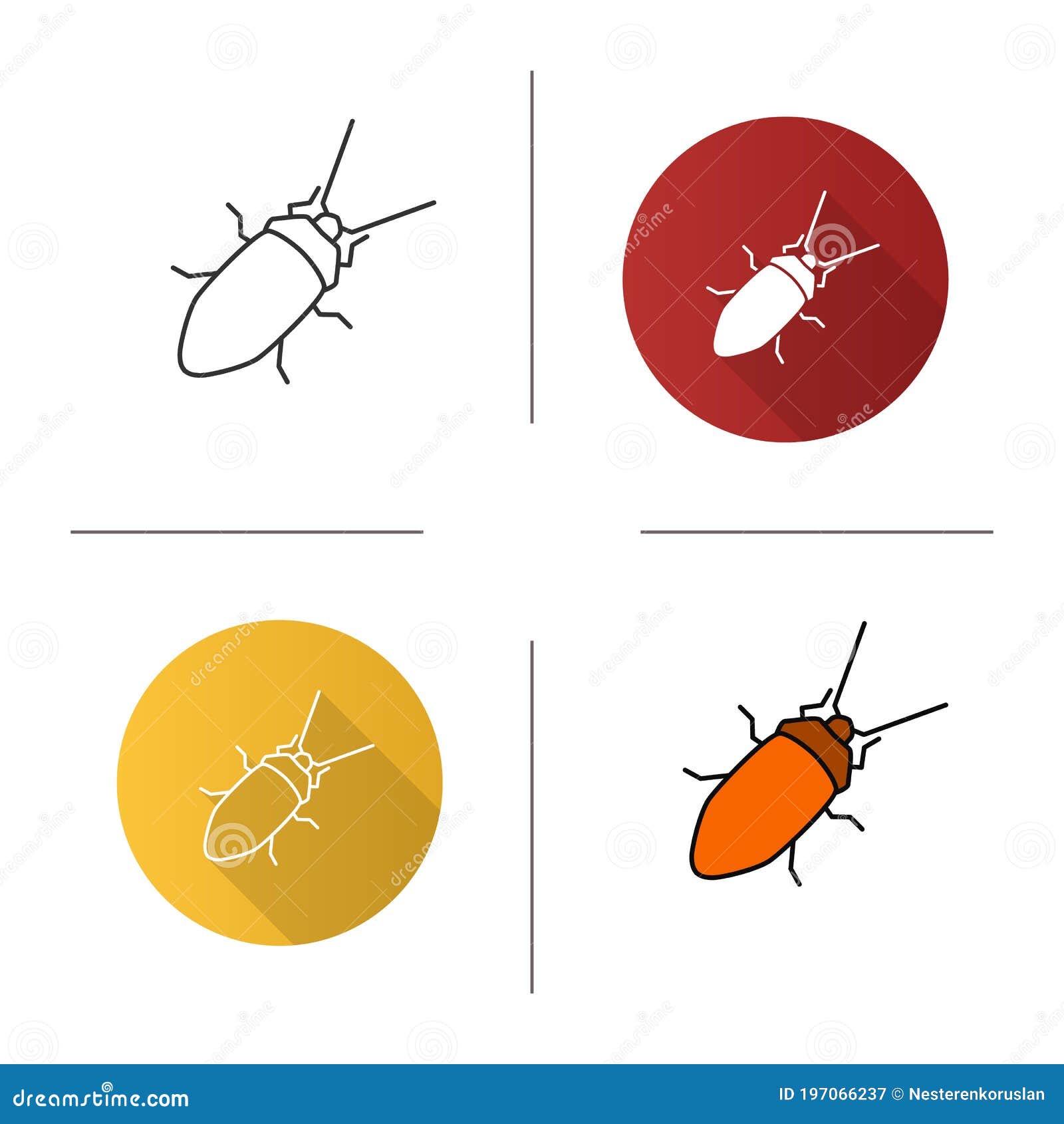 Cockroach Linear Icon. Pest Symbol. Entomology Sign Stock Photography ...