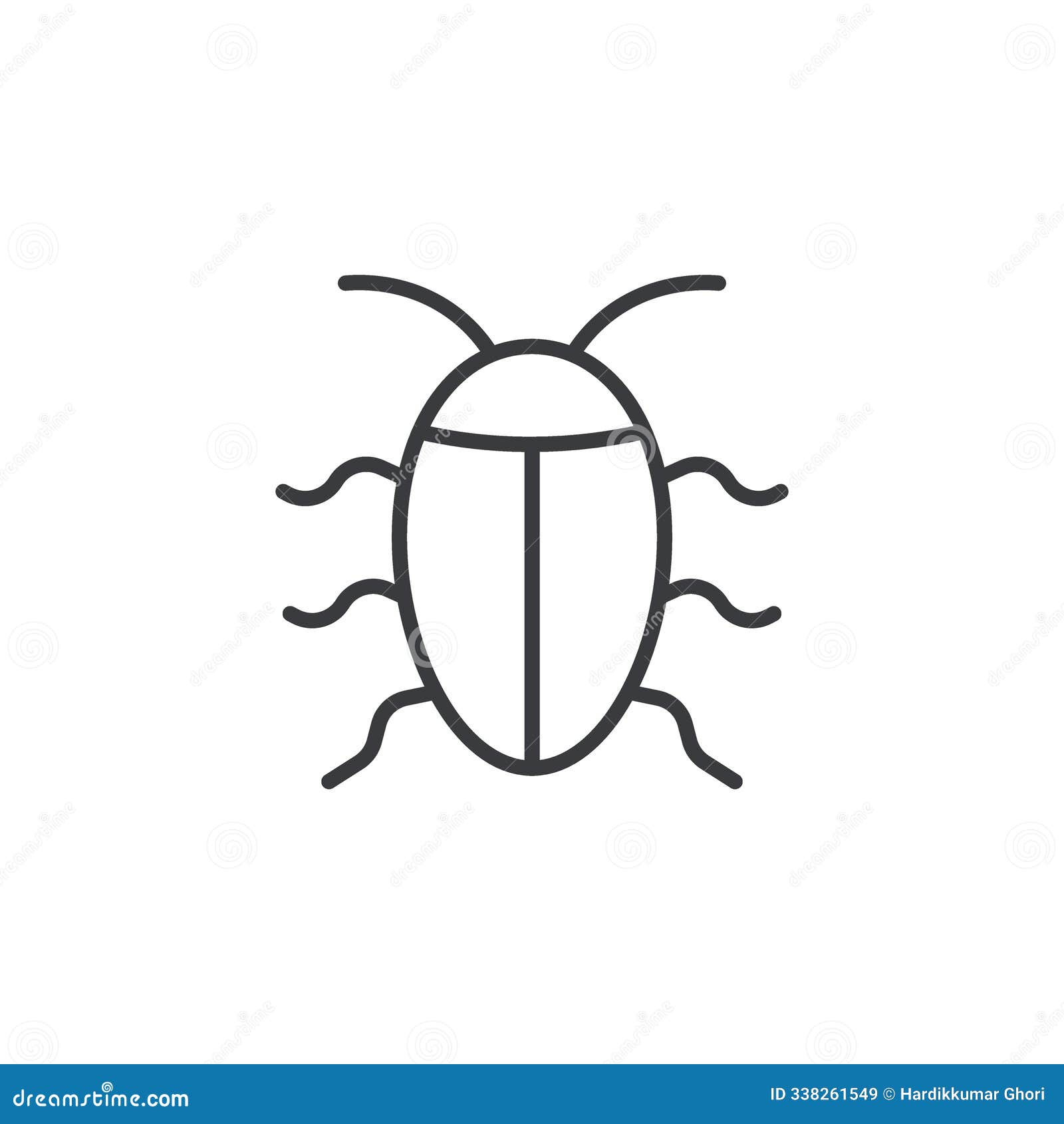 Cockroach Icon In Black Style Isolated On White. Insects Pattern ...