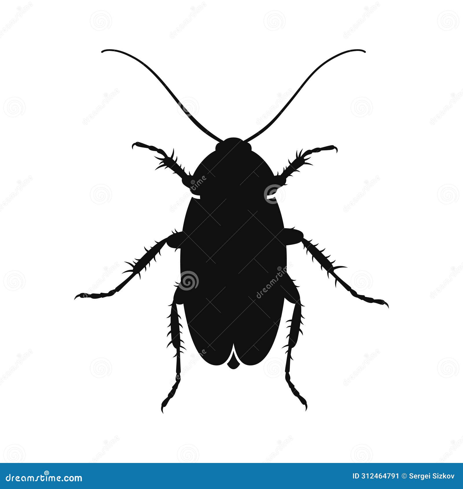 Cockroach Icon on White Background. Vector Stock Illustration ...