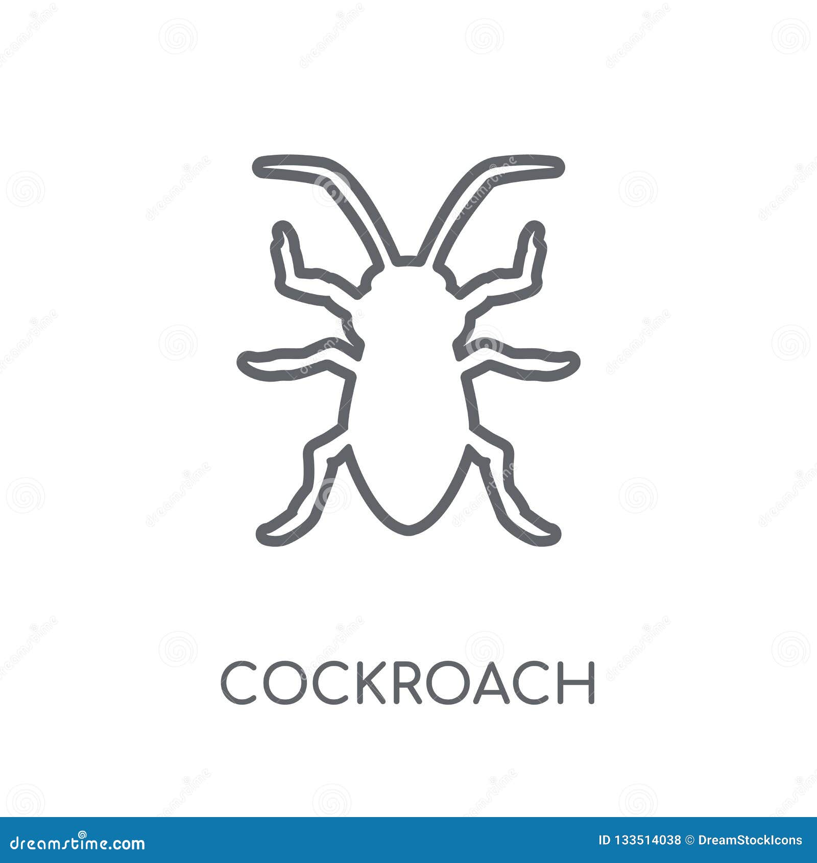 Cockroach Linear Icon. Modern Outline Cockroach Logo Concept on Stock ...