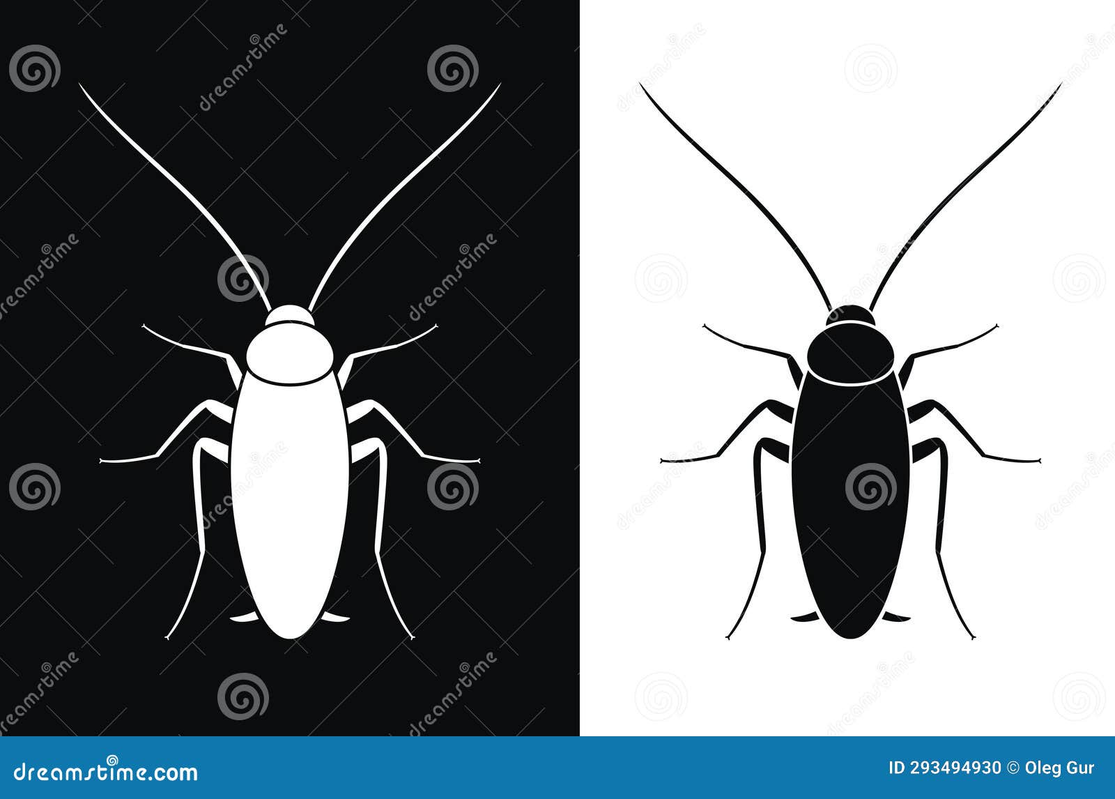 Cockroach Logo. Isolated Cockroach On White Background Vector ...