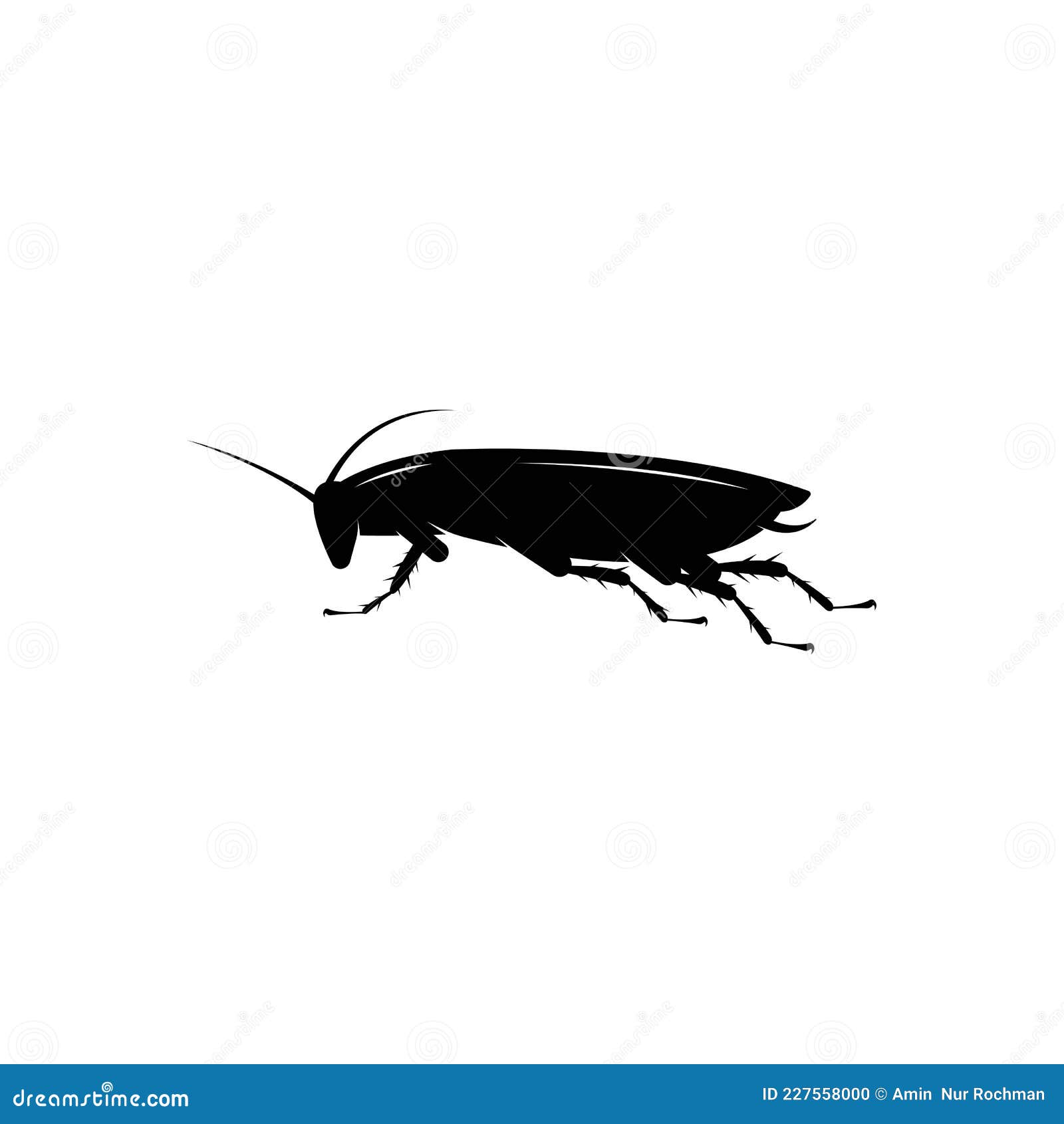 Cockroach Logo. Isolated Cockroach on White Background Stock Vector ...