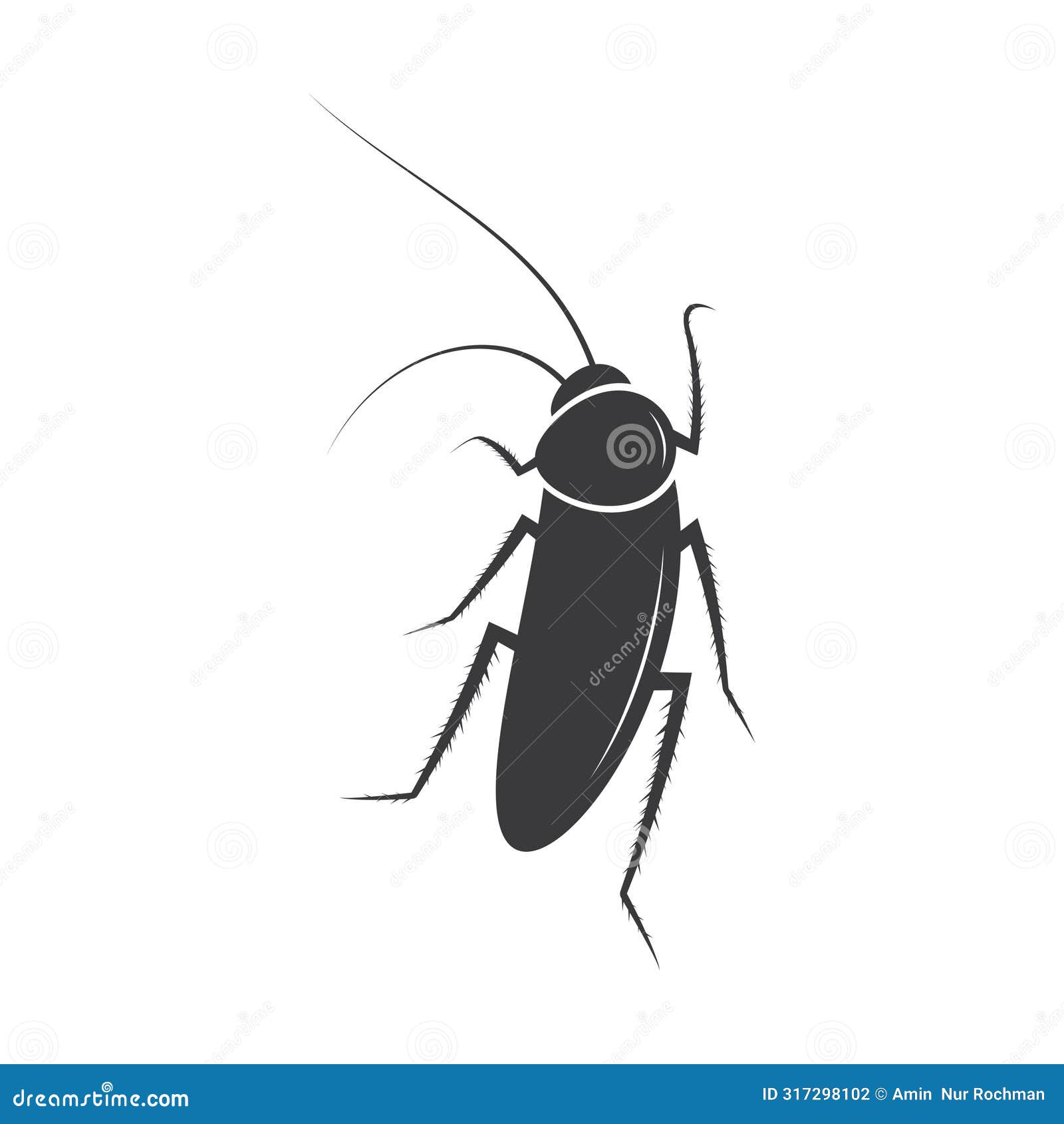 Cockroach Logo. Isolated Cockroach on White Background Stock ...
