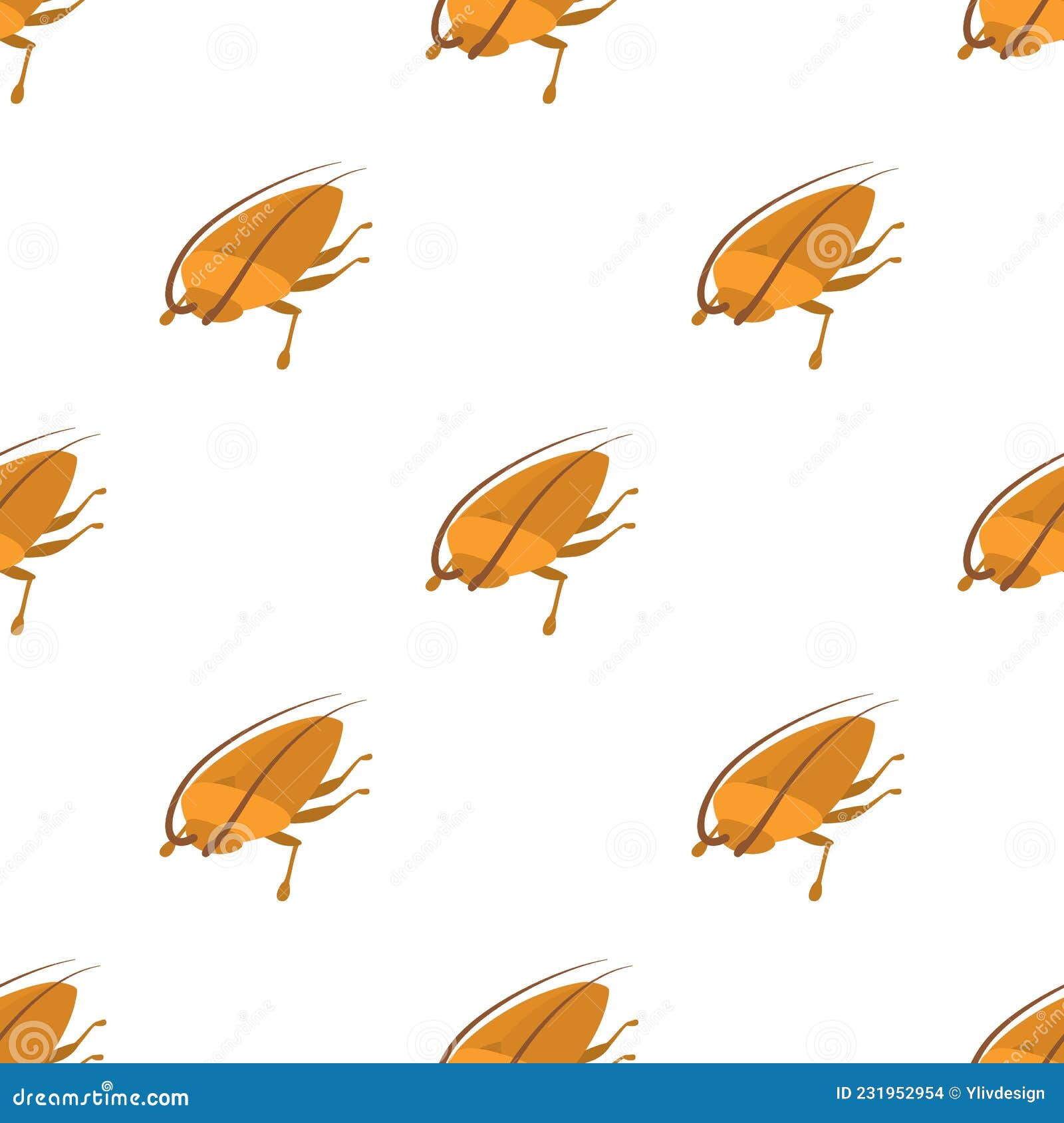 Cockroach Pattern Seamless Vector Stock Illustration - Illustration of ...