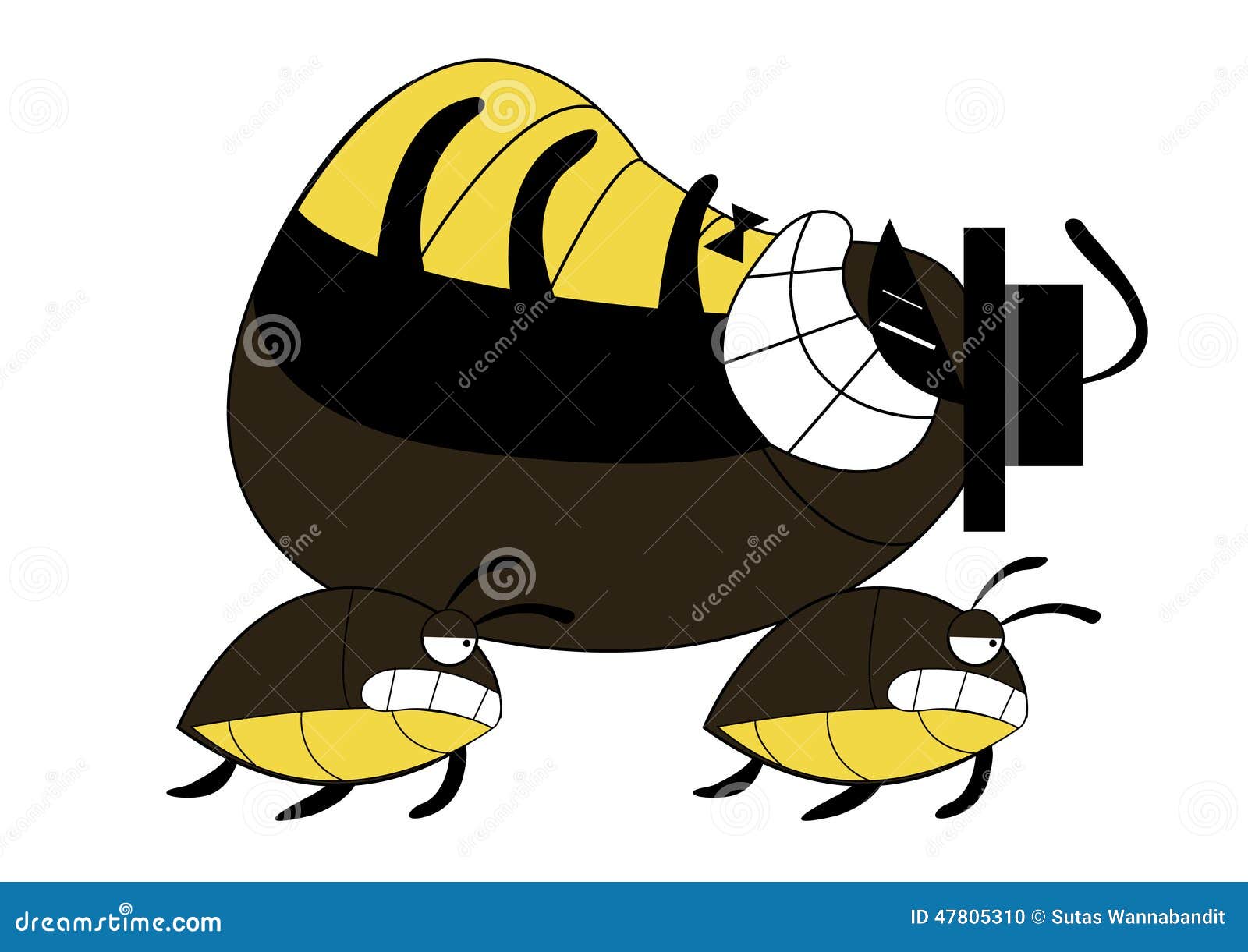 Cockroach run cartoon stock vector. Illustration of laugh - 47805310