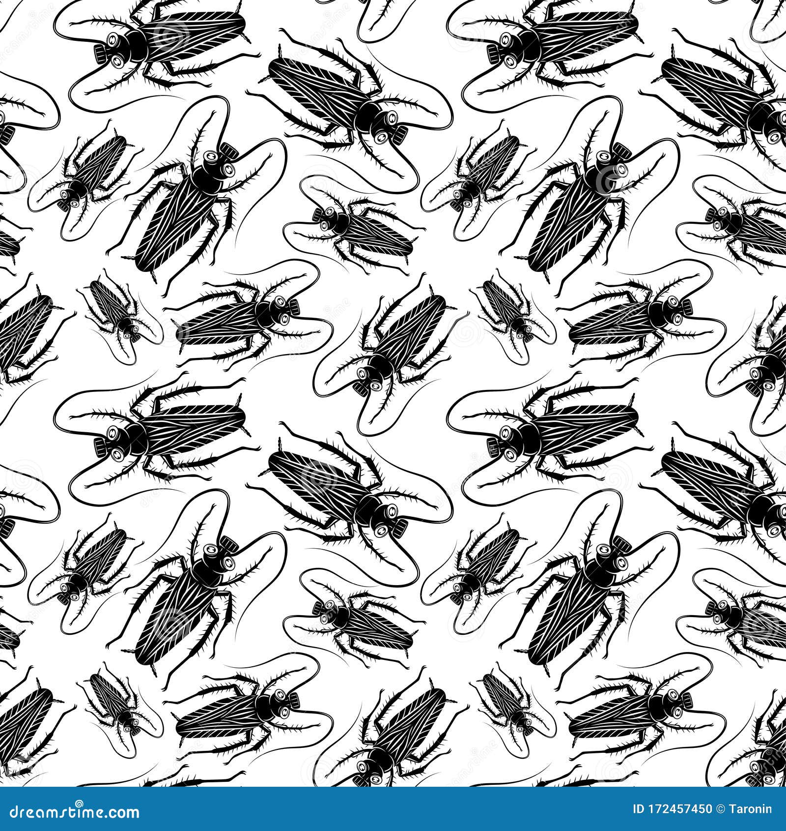 Cockroaches Seamless Pattern Cartoon Vector | CartoonDealer.com #43518085