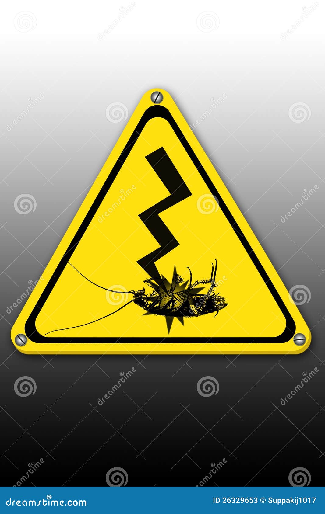 Cockroach sign stock illustration. Illustration of dirty - 26329653