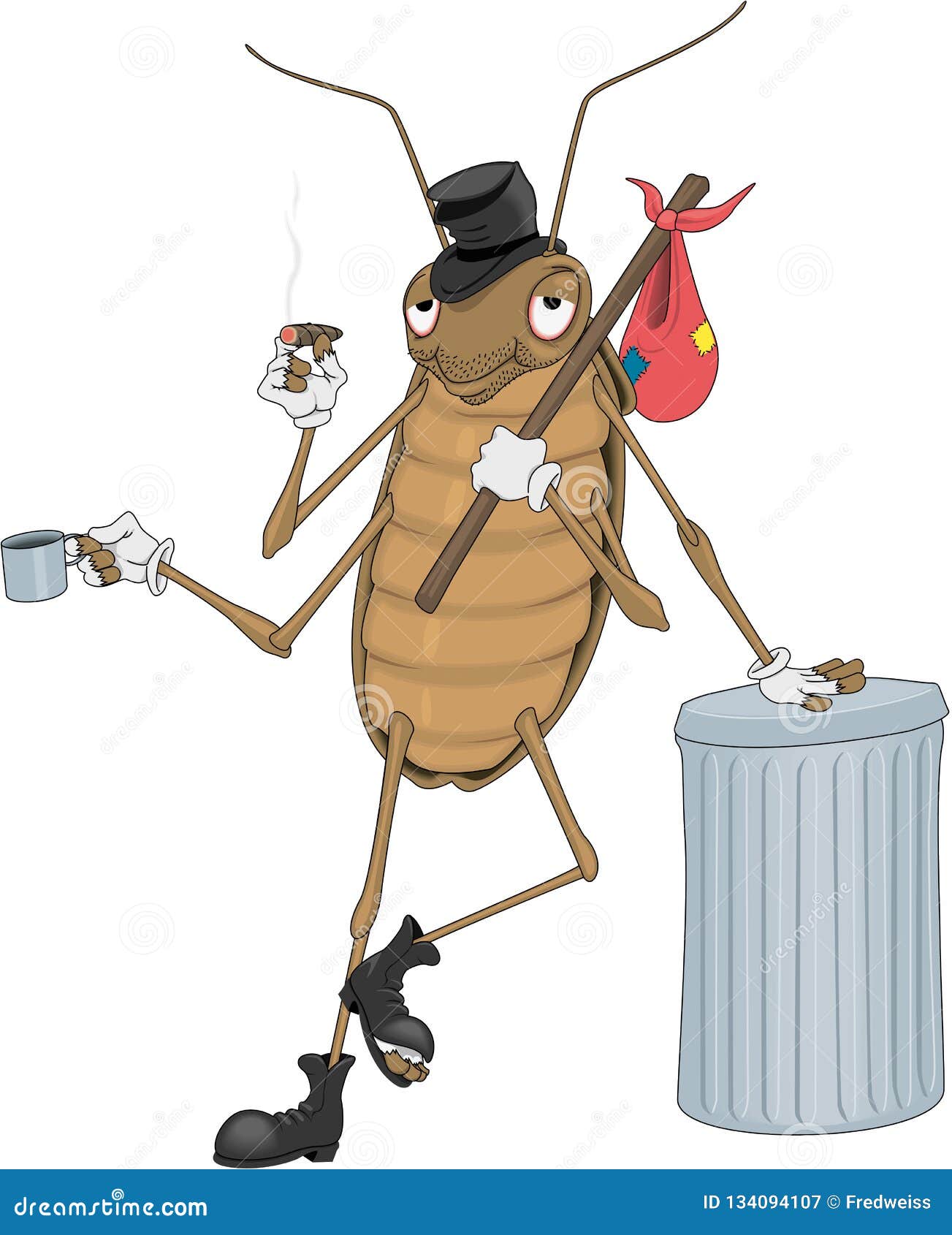 Cockroach Vector Cartoon Illustration Stock Vector - Illustration of ...