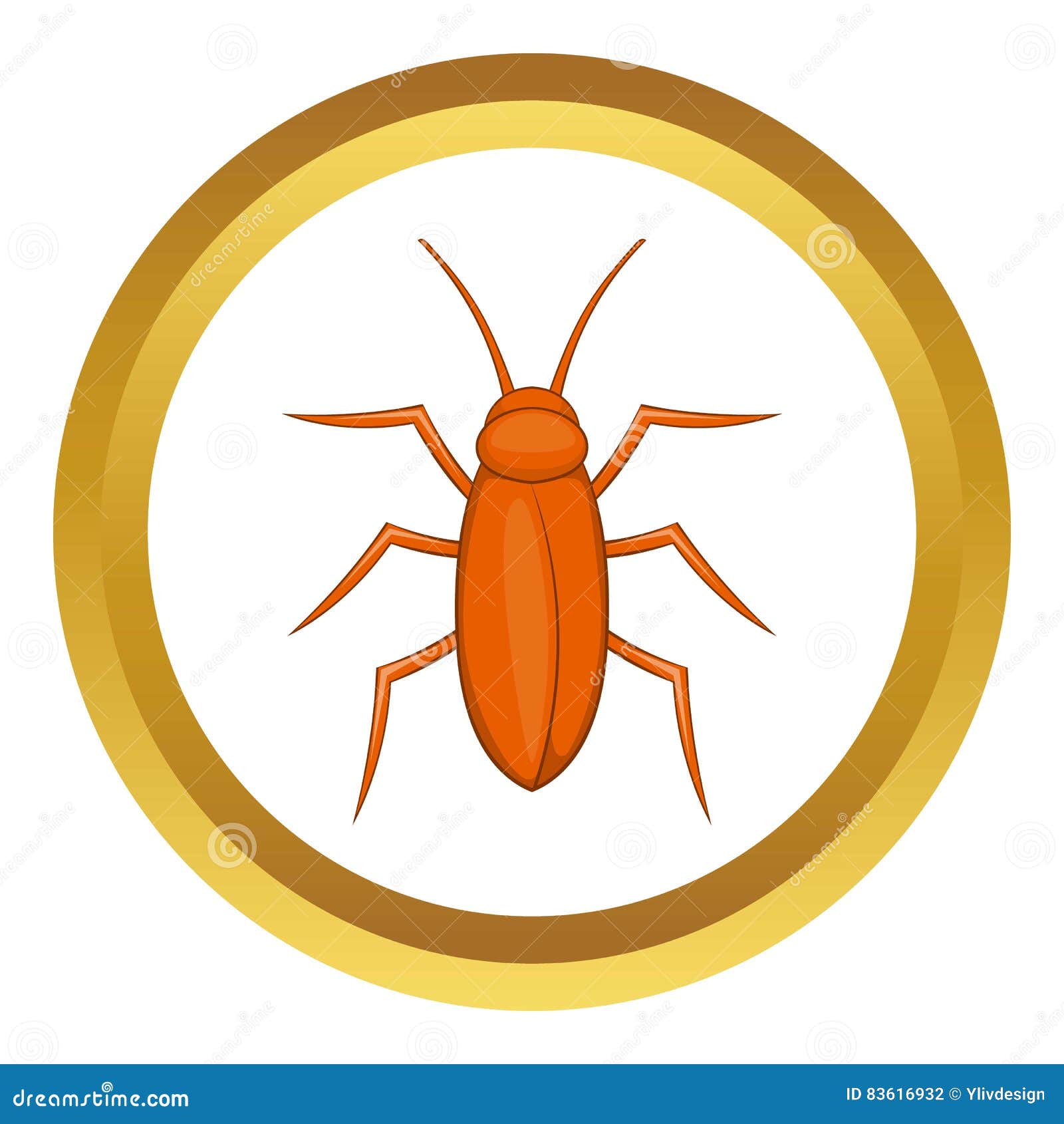 Cockroach vector icon stock vector. Illustration of icon - 83616932