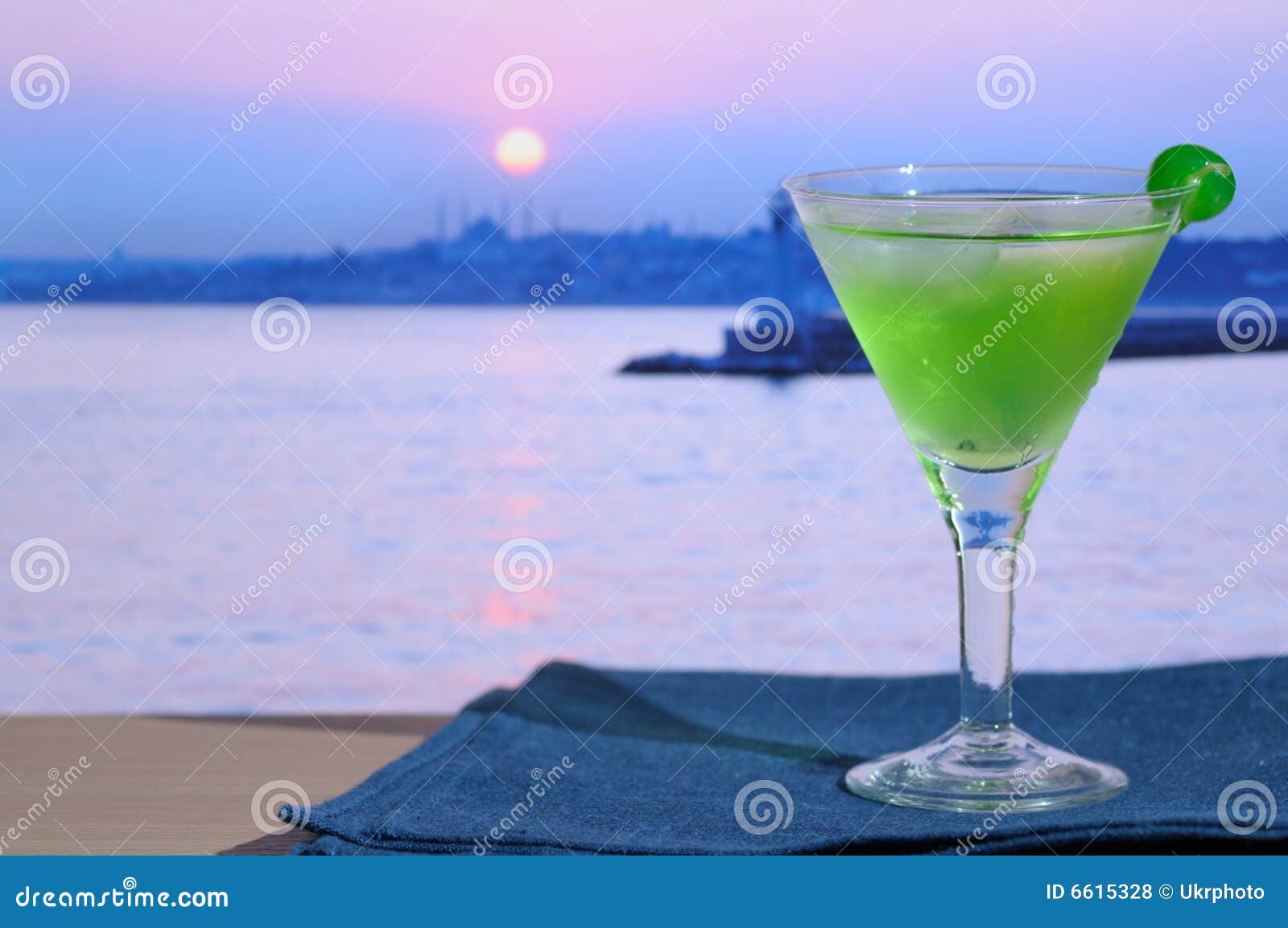 Cocktail Against Night Istanbul City Stock Photo - Image of light ...