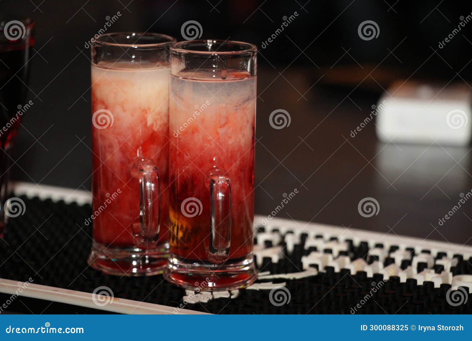 Cocktail Alcoholic Red Shot on the Bar Stock Image - Image of sweet ...