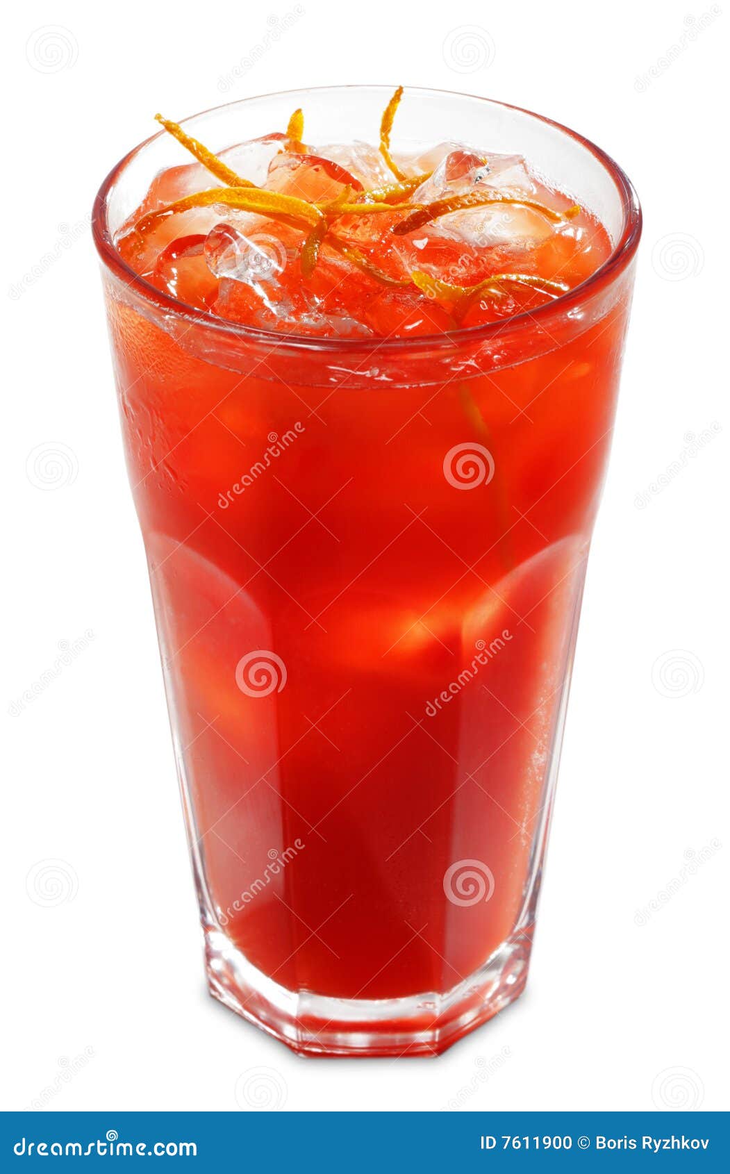 Cocktail alcolico rosso fotografia stock. Immagine di vetro - 7611900