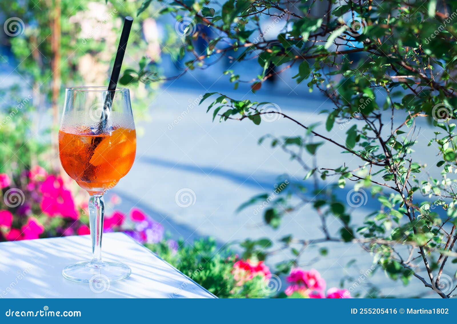 Aperol Spritz on the Summer Terrace Stock Photo - Image of refreshment ...
