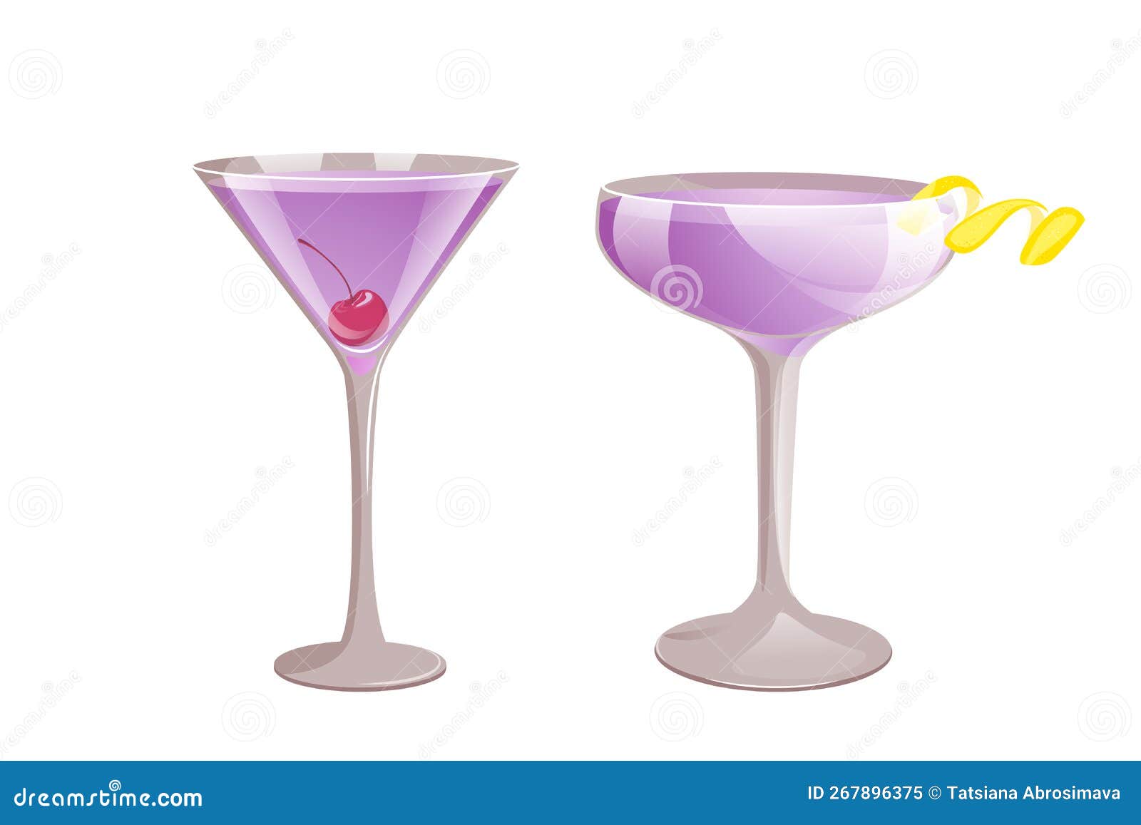 Cocktail "Aviator". Refreshing Low Alcohol Cocktail. Classic Bar Drink ...