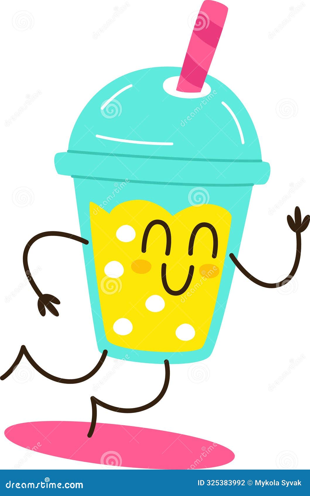Cocktail Cartoon Character stock vector. Illustration of glass - 325383992