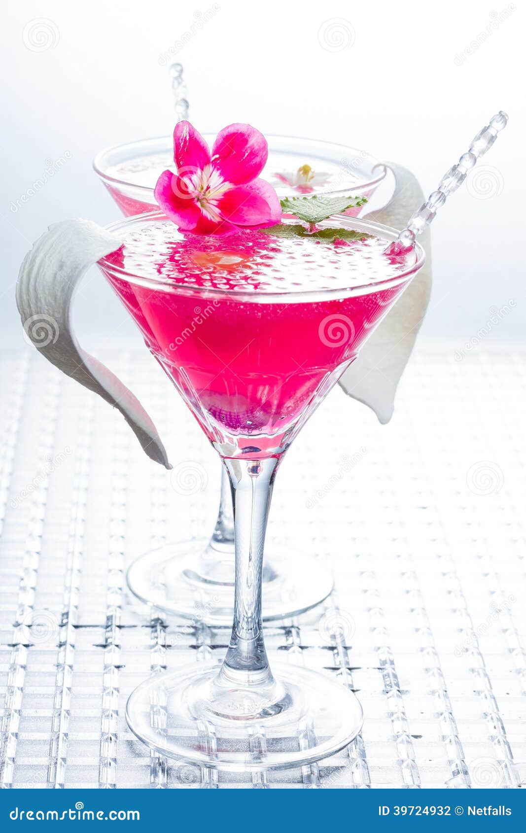 Cocktail with Caviar and Flower Stock Photo - Image of dark, cocktail ...