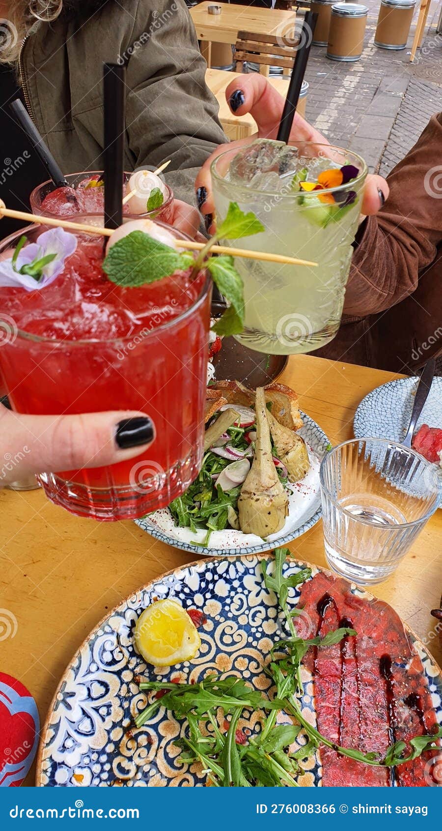 Cocktail Celebration for Life Cheers Meal Stock Photo - Image of ...