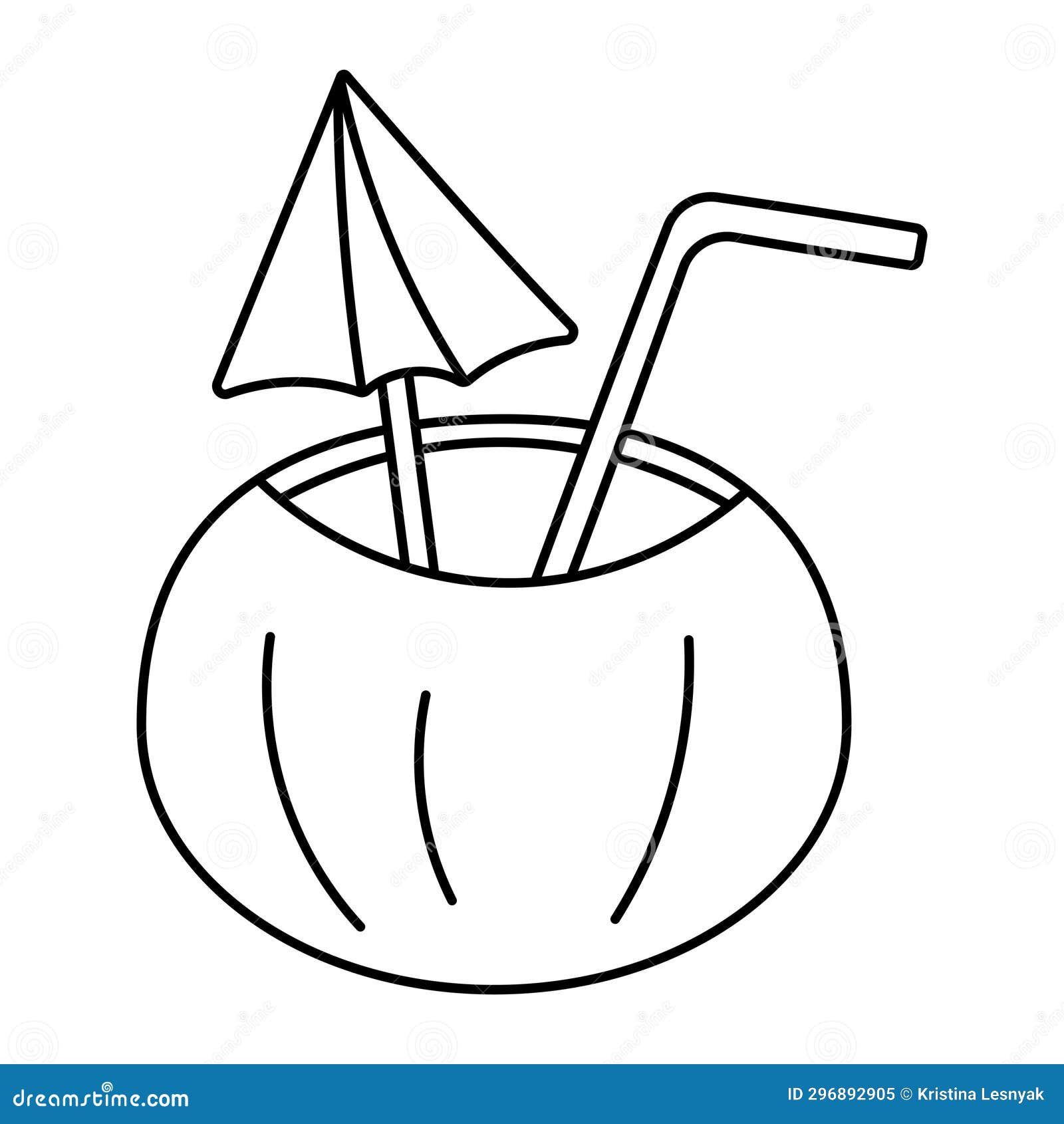 Doodle Coco Pattern. Hand Drawn Seamless Texture Of Tropical Coconuts ...