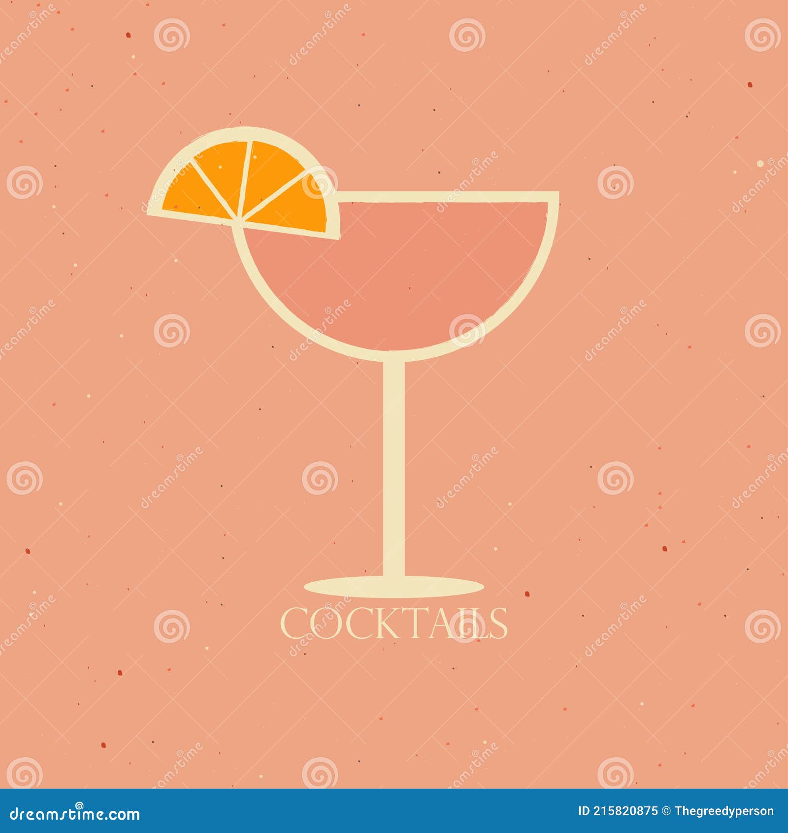 Cocktail in coupe glass stock vector. Illustration of gimlet - 215820875