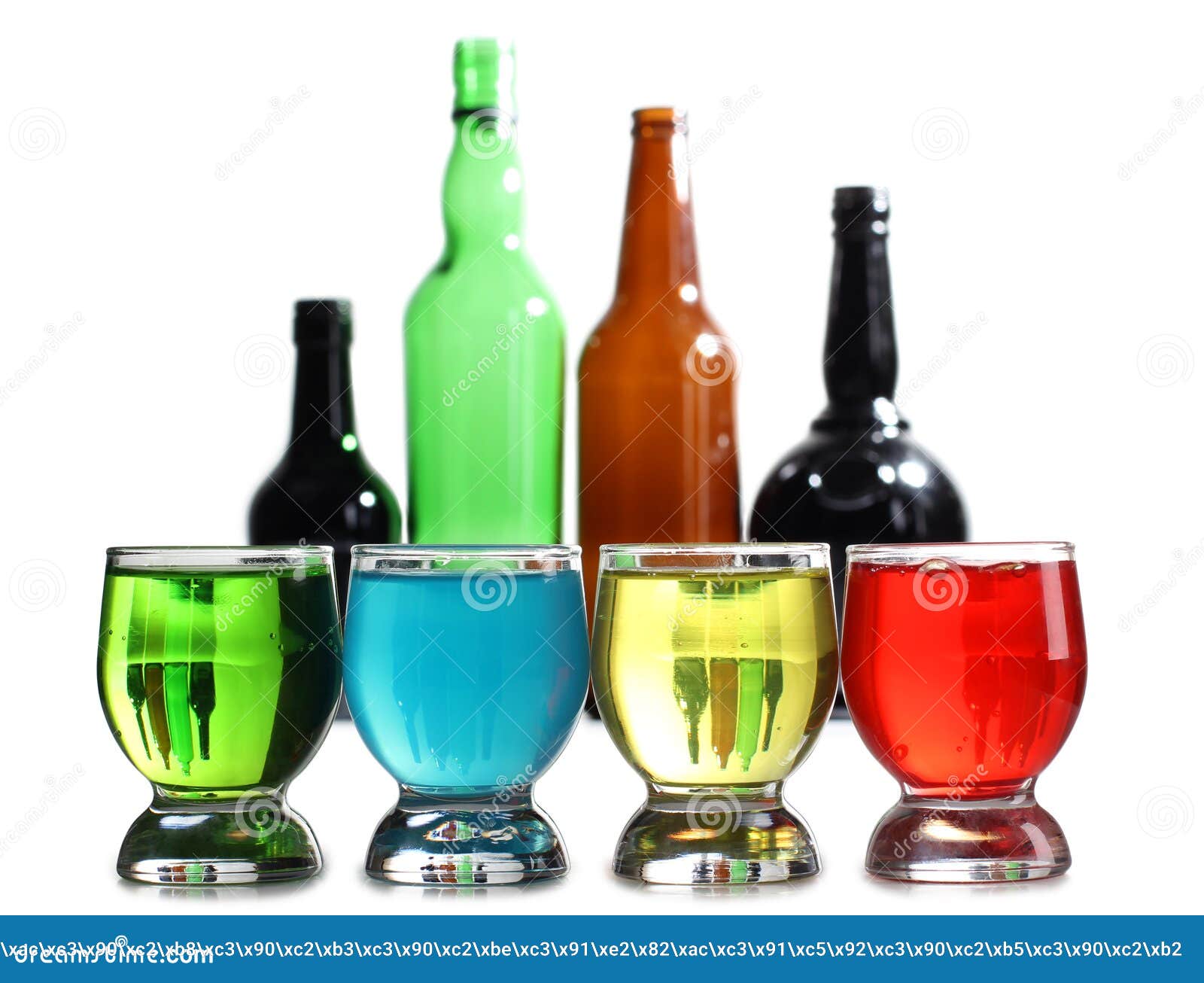 Cocktail cups and bottle stock image. Image of holiday - 21249615