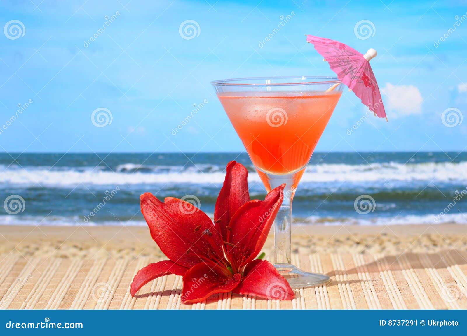 Cocktail de plage image stock. Image du jour, rouge, ressource - 8737291