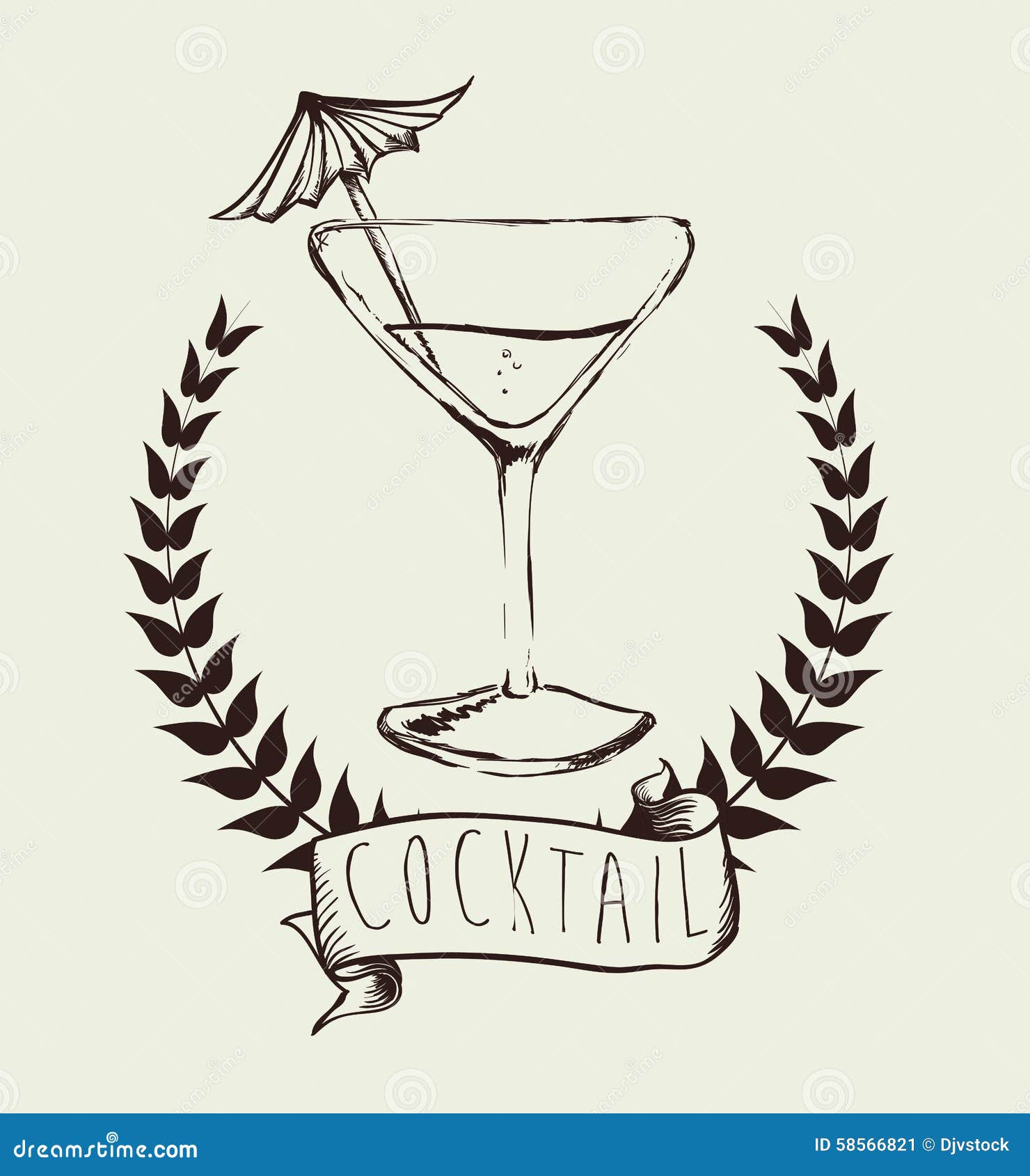 Cocktail design stock vector. Illustration of celebration - 58566821