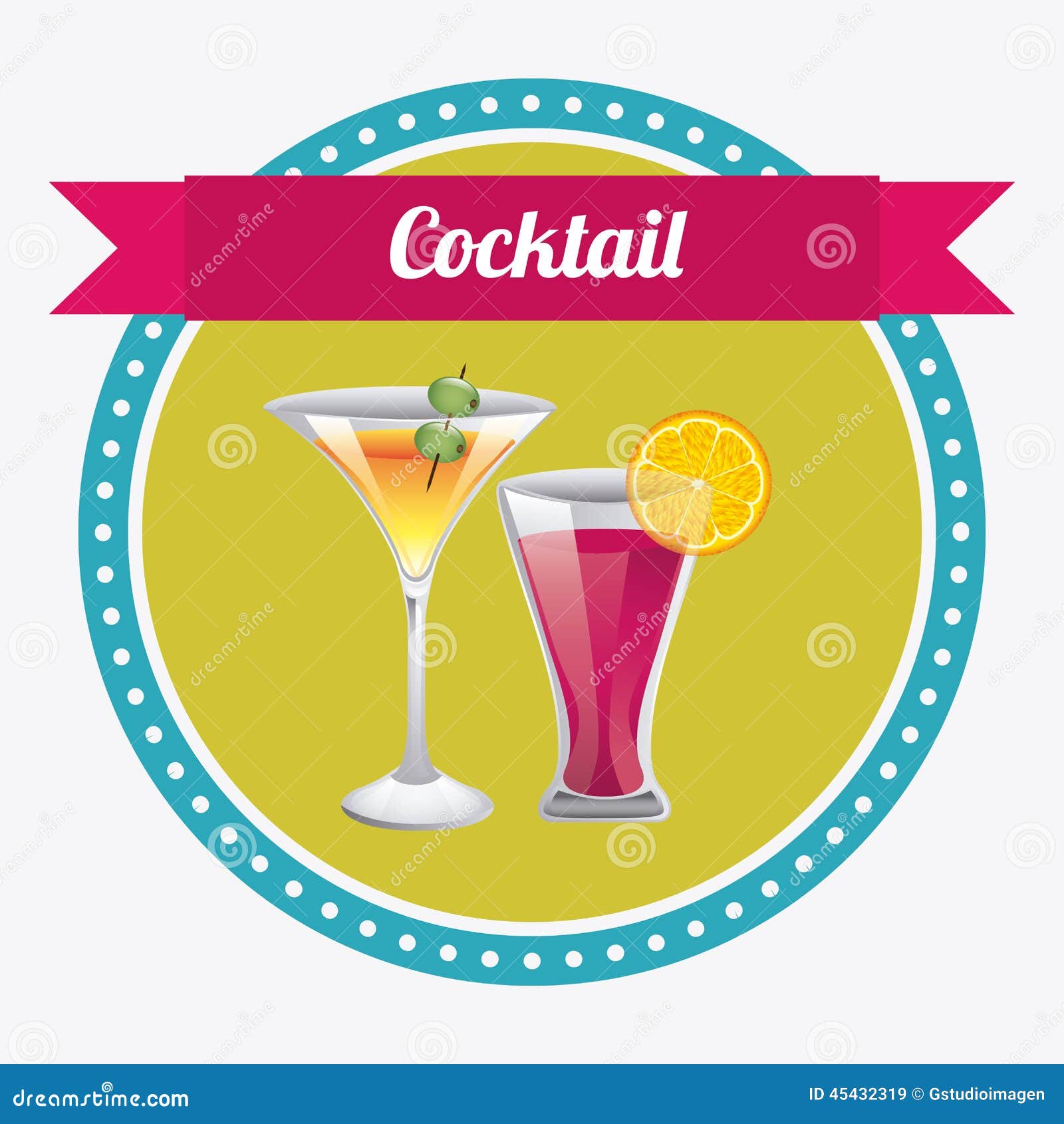 Cocktail design stock vector. Illustration of night, citrus - 45432319