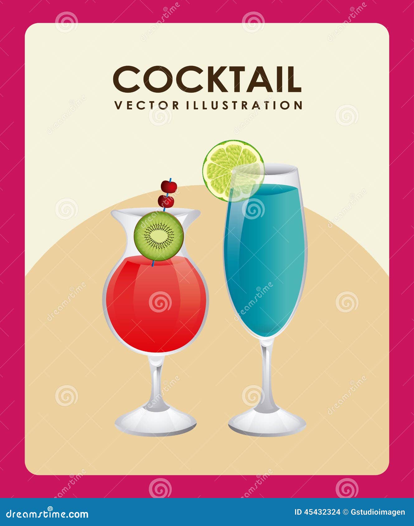 Cocktail design stock vector. Illustration of card, glass - 45432324