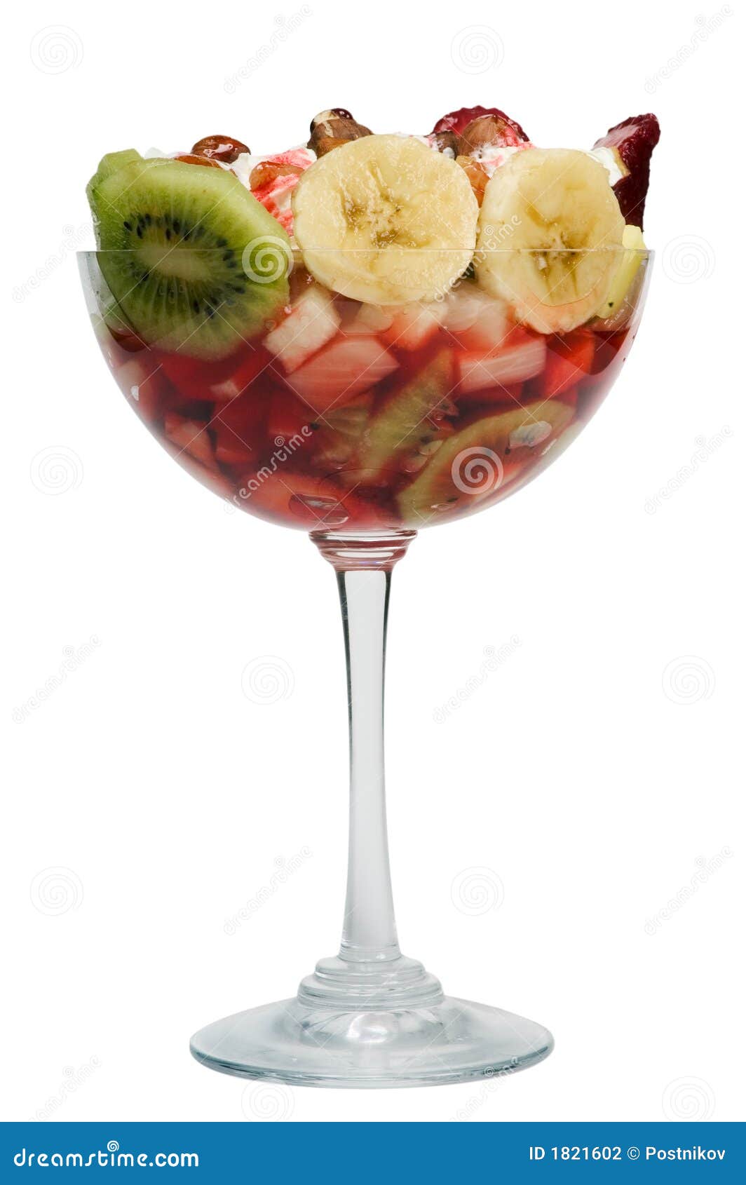 Cocktail Di Frutta in Vetro Fotografia Stock - Immagine di pasticcerie ...