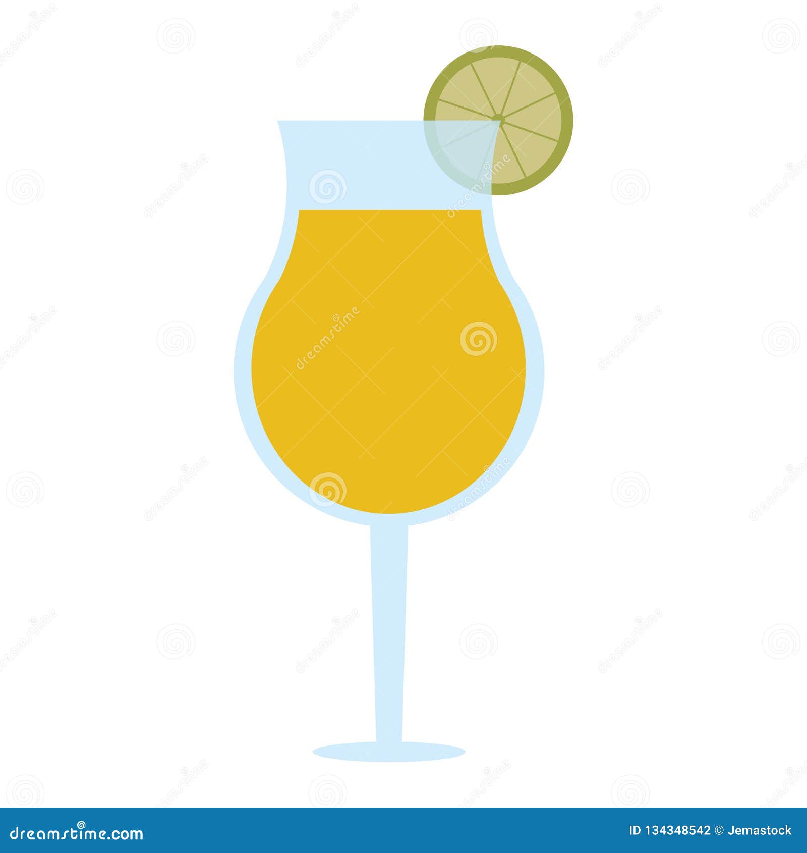 Cocktail drink cup stock vector. Illustration of lemon - 134348542