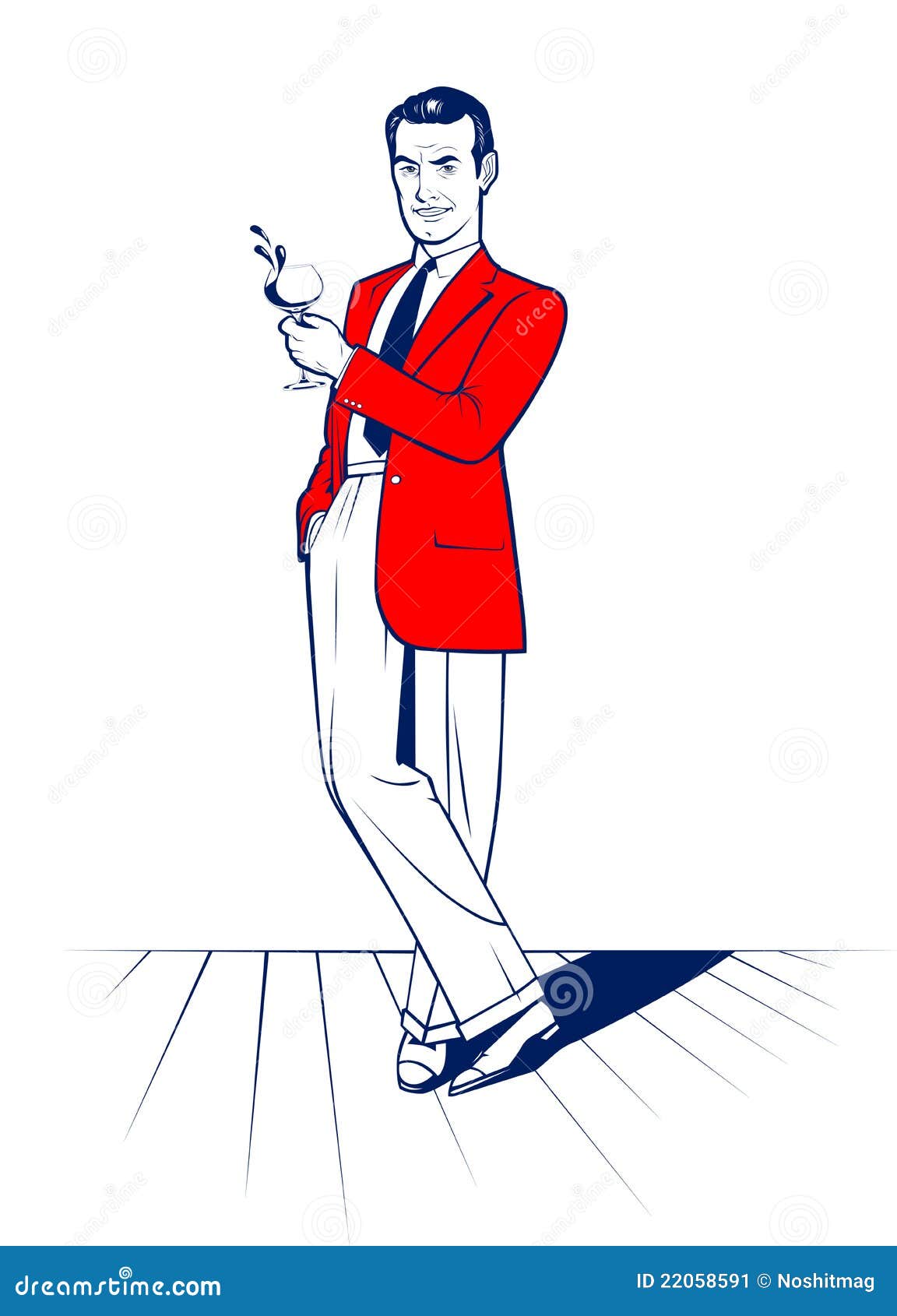 Cocktail drink man stock vector. Illustration of beverage - 22058591