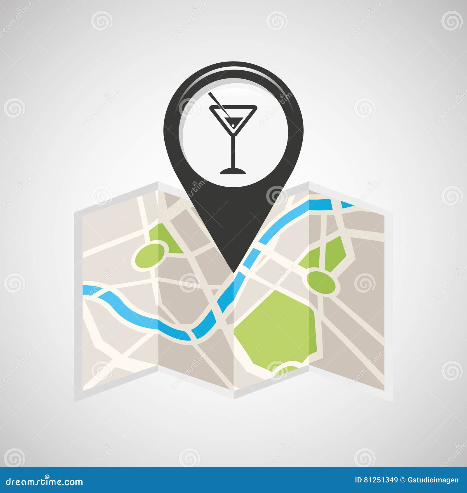 Cocktail Drink Map Pin Pointer Design Stock Vector - Illustration of ...