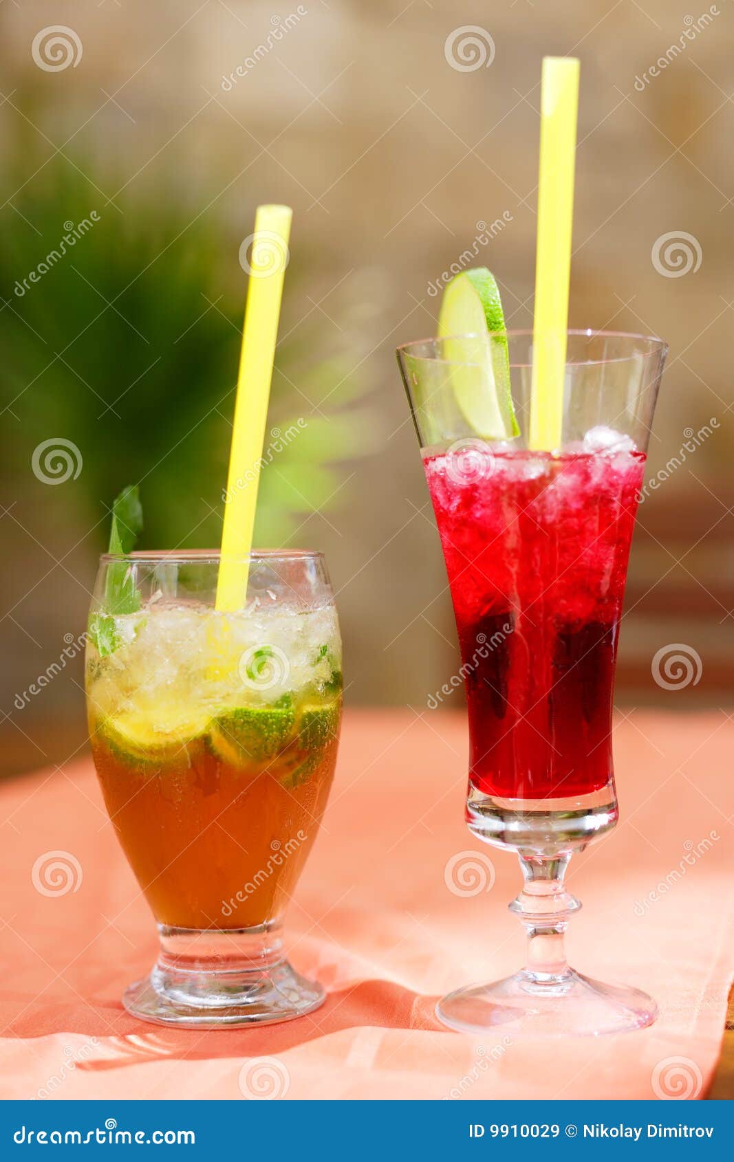 Cocktail drinks on a table stock image. Image of cocktail - 9910029