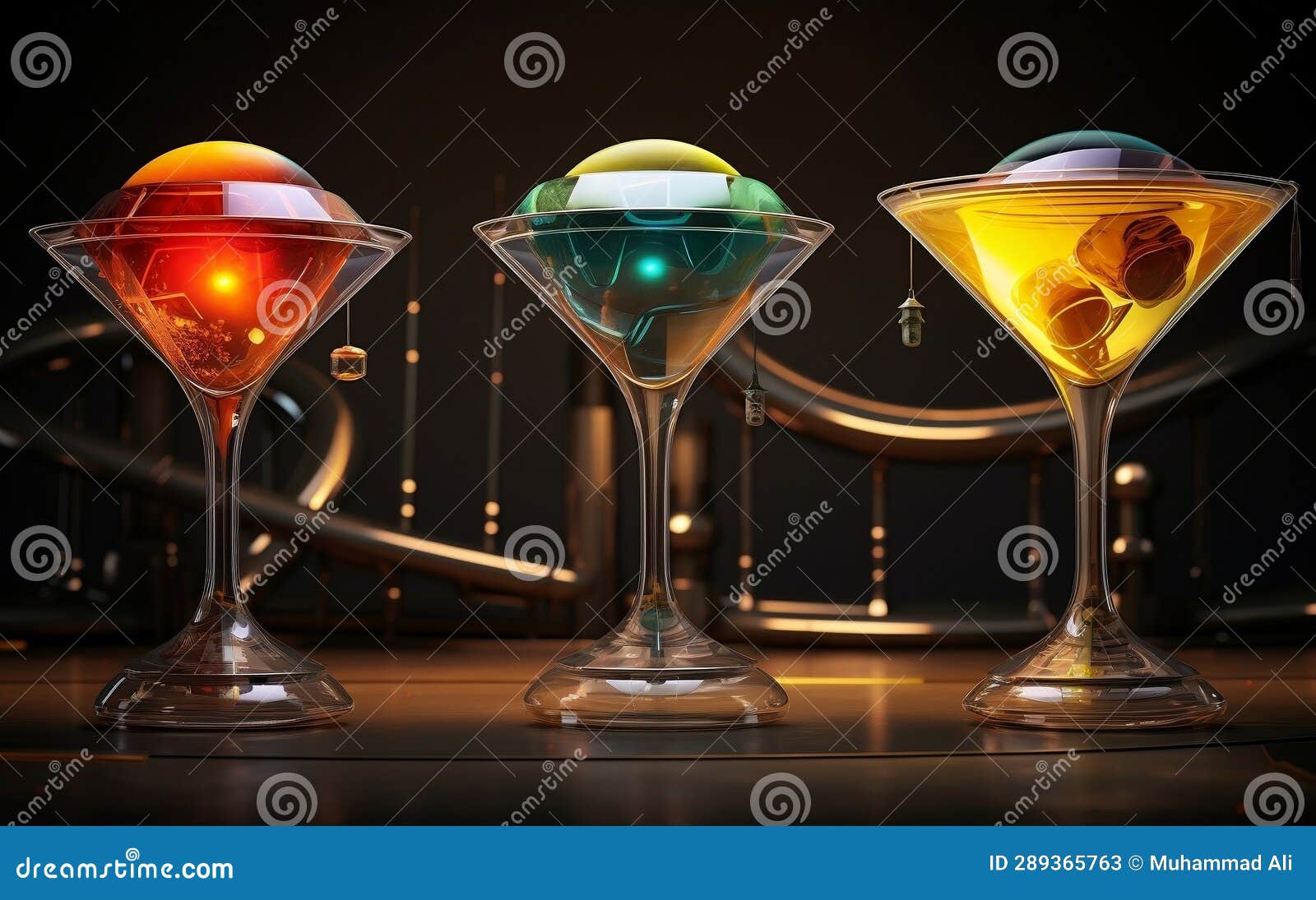 Cocktail Evolution Futuristic Mixology Unleashed. Generative AI Stock ...