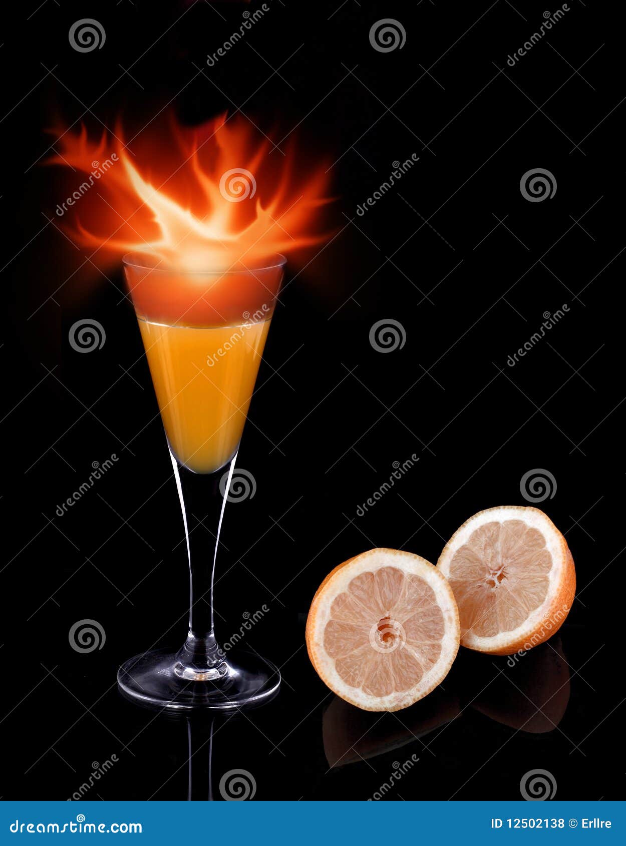 Cocktail fire stock photo. Image of dark, light, cocktail - 12502138
