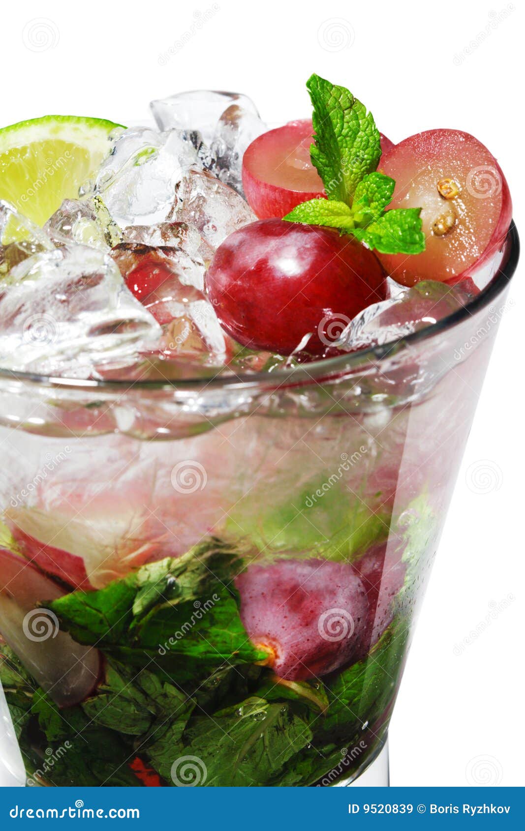 Cocktail - Grape Mojito stock image. Image of frozen, leaf - 9520839