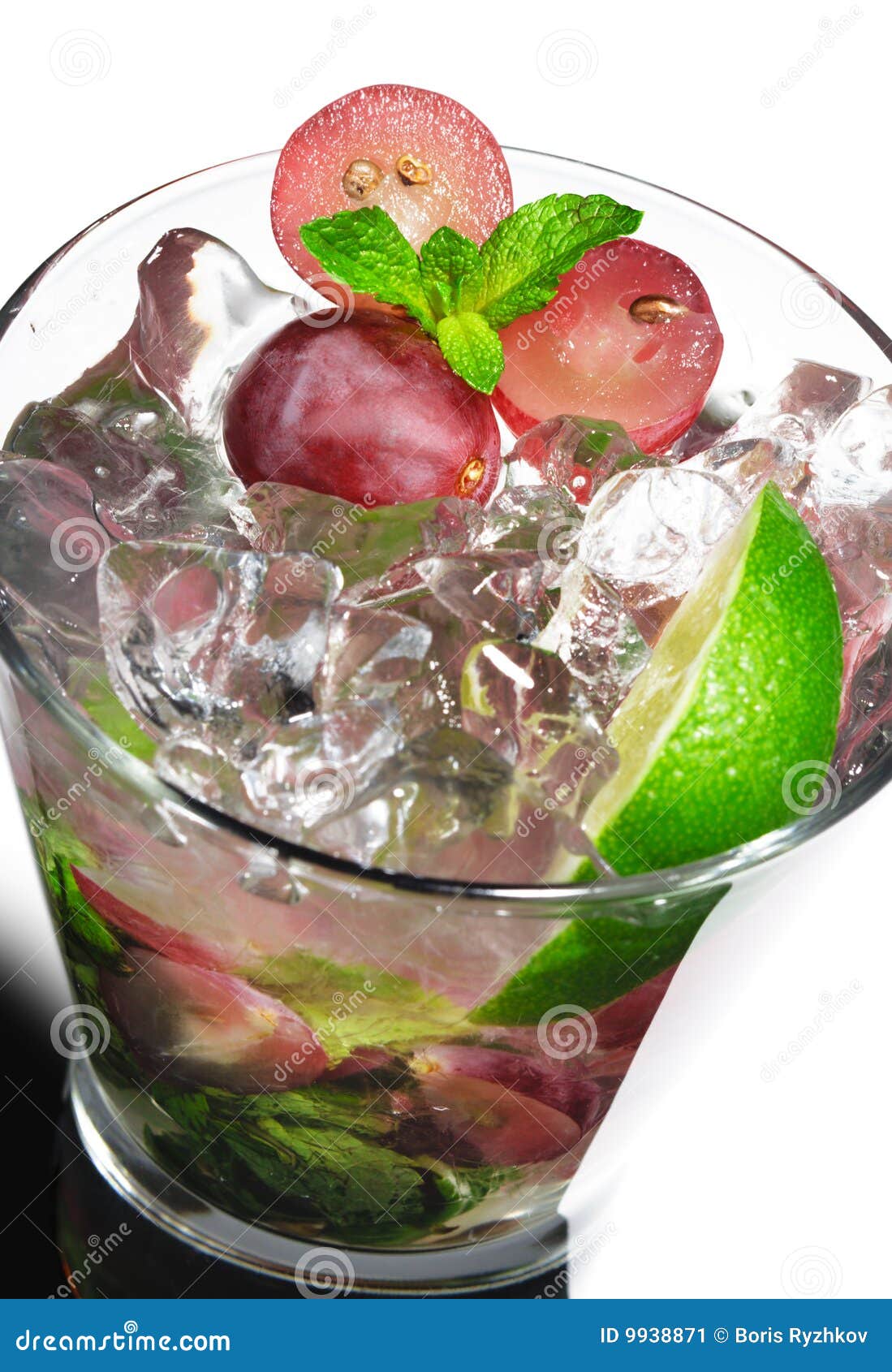 Cocktail - Grape Mojito stock image. Image of glass, carbonated - 9938871