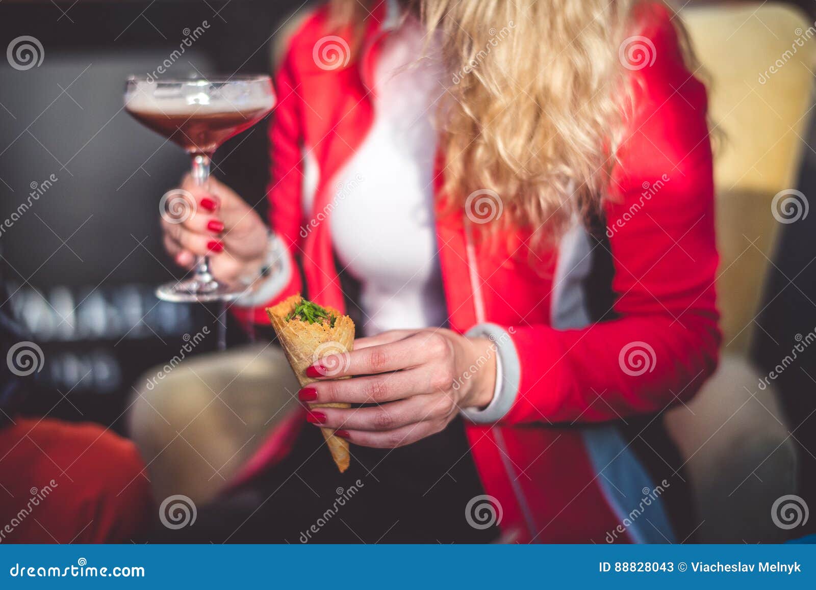 Cocktail in hand stock image. Image of cocktail, orange - 88828043